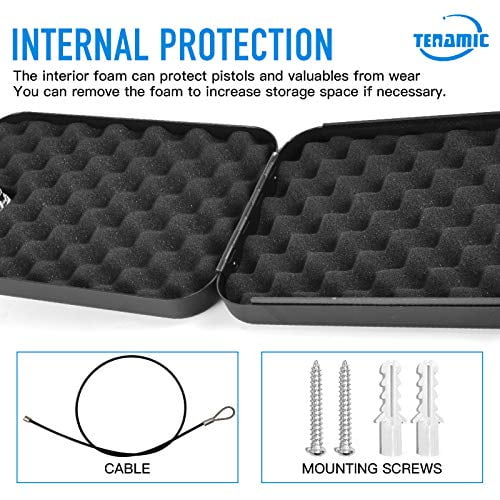 Tenamic Pistol Safe, Portable Travel Gun Safe, Solid Steel Handgun Lock ...