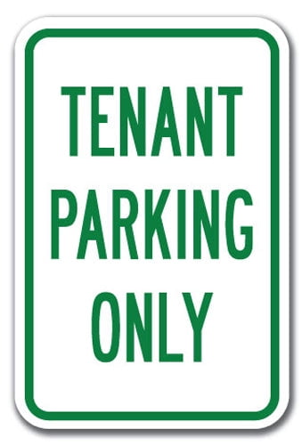 Tenant Parking Only Sign 12" x 18" Heavy Gauge Aluminum Signs - Walmart ...