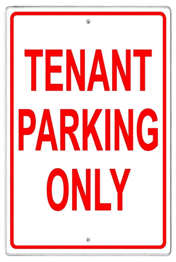 Tenant Parking Only Sign - 8"x12" Aluminum Sign, Apartment Home Outdoor ...