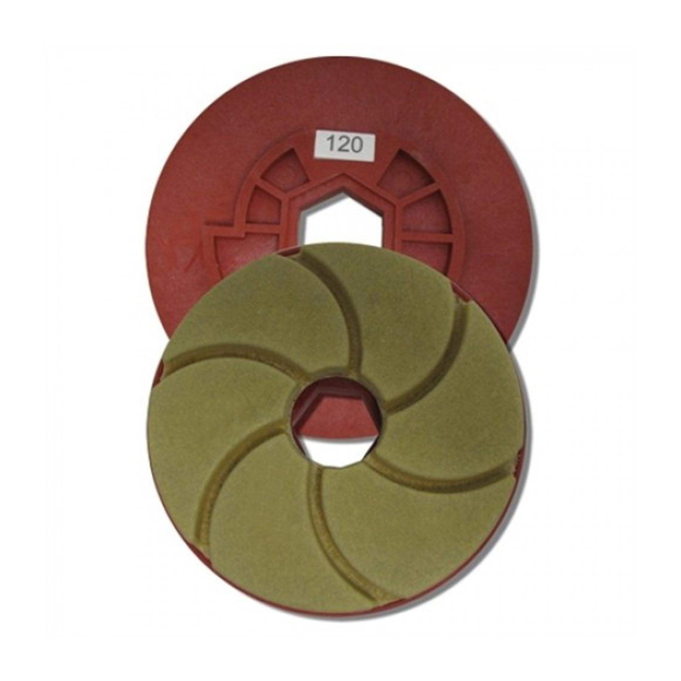 Tenax Grit 6 Inch Snail Lock w Quartz Automated Edge Polishing Wheel ...