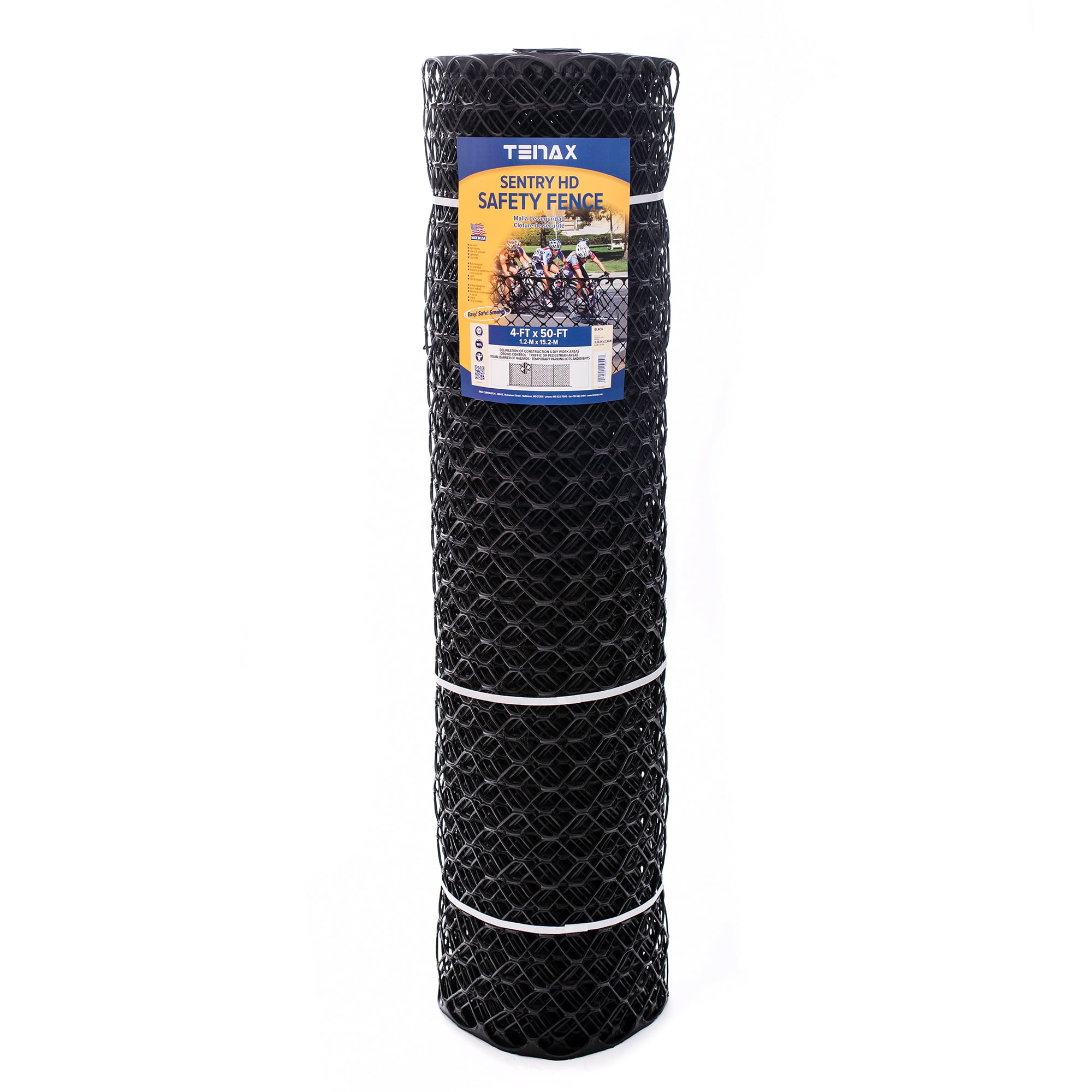 Tenax HDPE Commercial Mesh Sentry HD Roadwork Fencing, 4 x 50 Feet ...