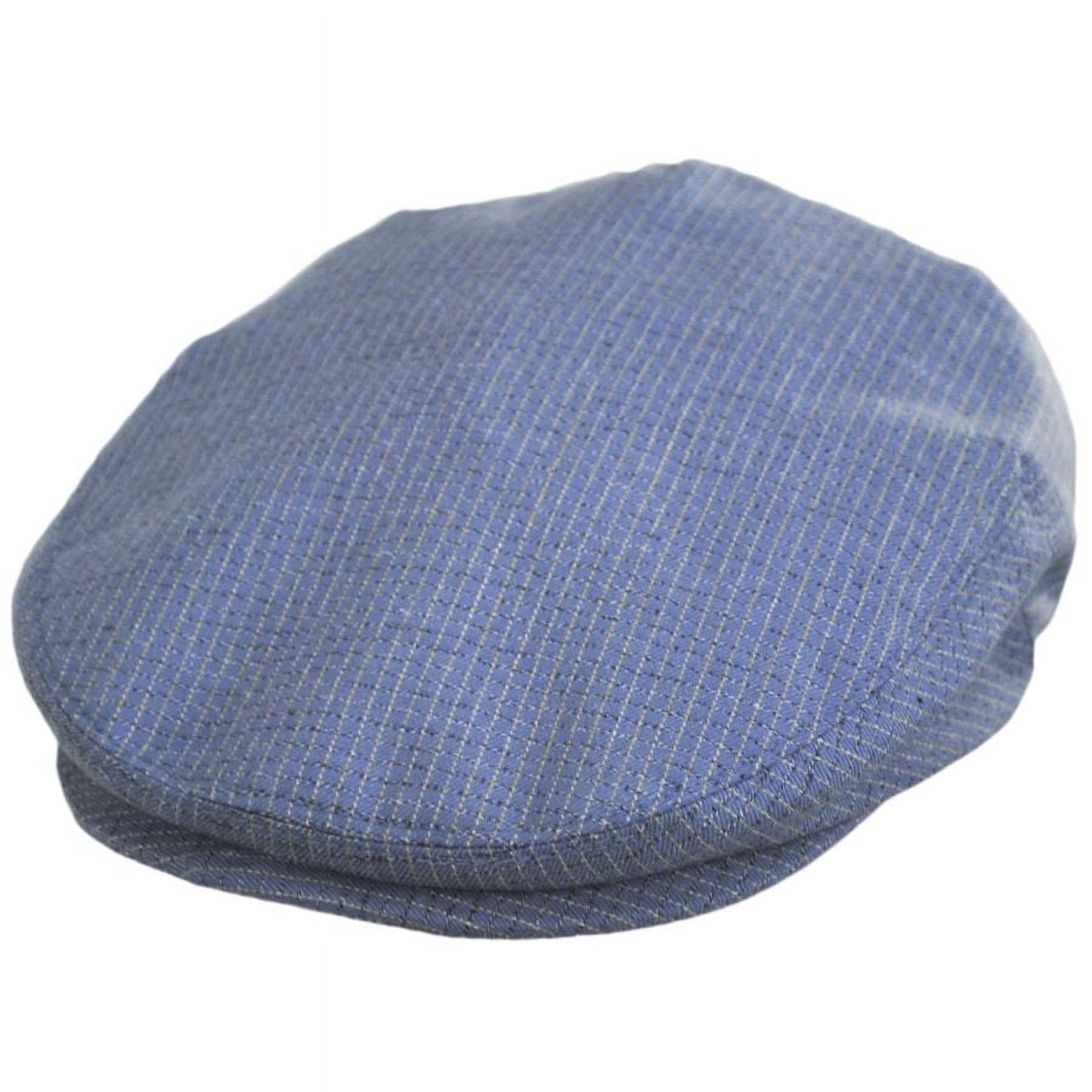 Tenby Mini Windowpane Cotton Ivy Cap - L - Denim Blue - Walmart.com