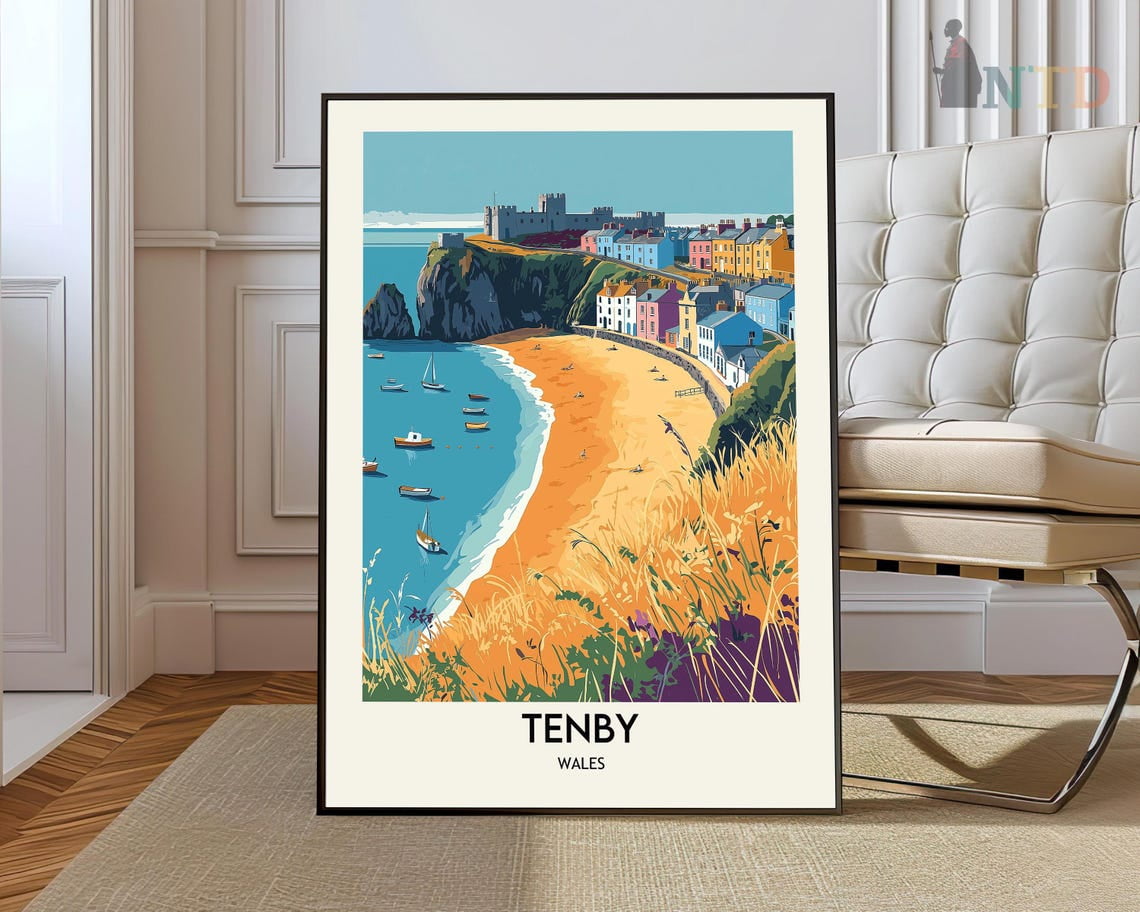 Tenby Print Tenby Home Decor Seascape Art Print Tenby Wall Art For ...