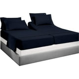 CottingtonLane Tencel Split Cal King Sheet Set, 100% Eucalyptus Lyocell ...