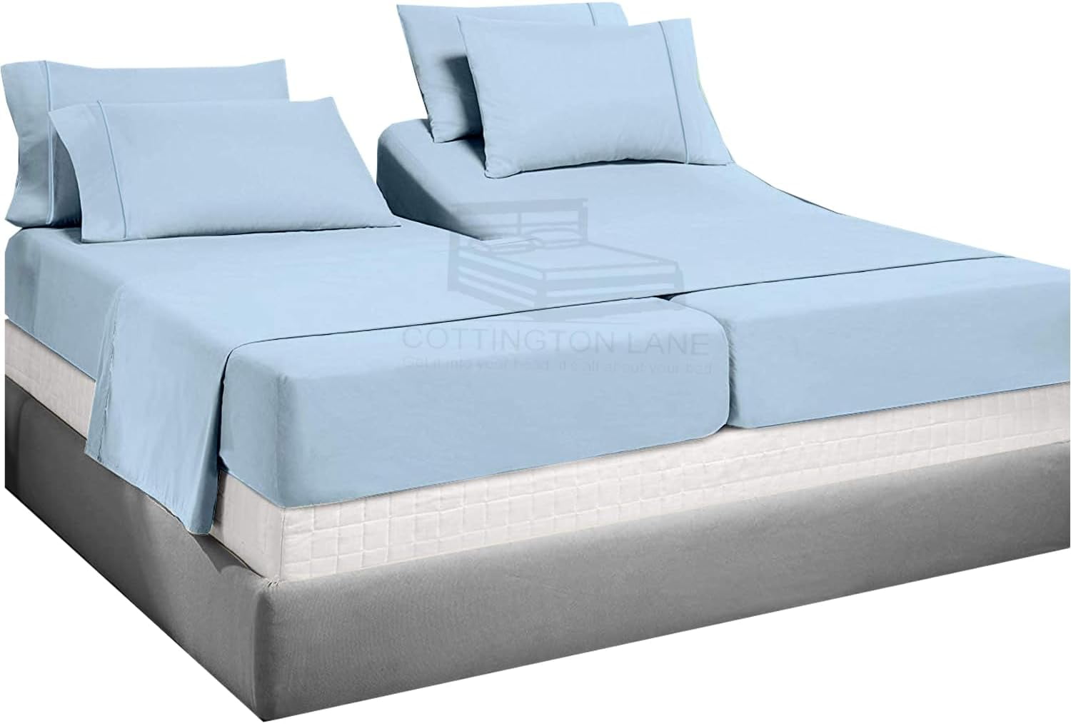Tencel Split King Sheets Sets For Adjustable Bed - 100% Eucalyptus ...