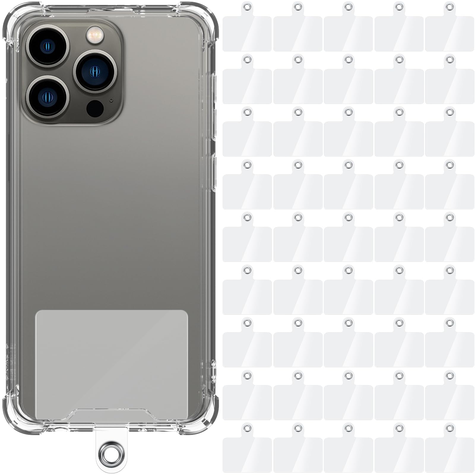 Tenceur 100 Pcs Universal Phone Tether Tab Plastic Phone Lanyard Patch ...