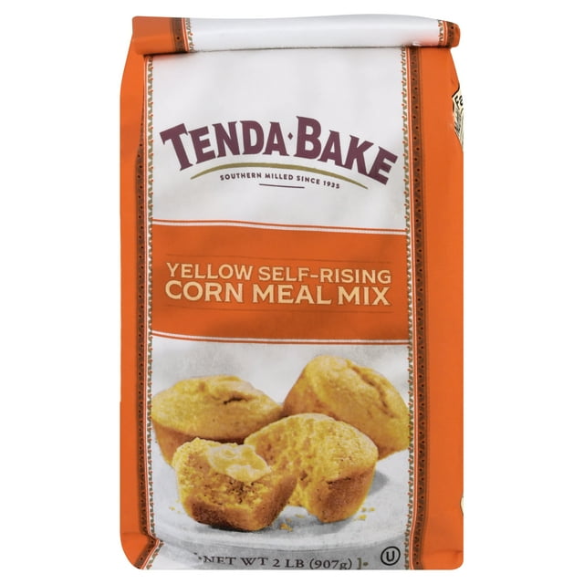 Tenda-Bake Yellow Self-Rising Corn Meal Mix, Southern Cornbread, 2 lb ...