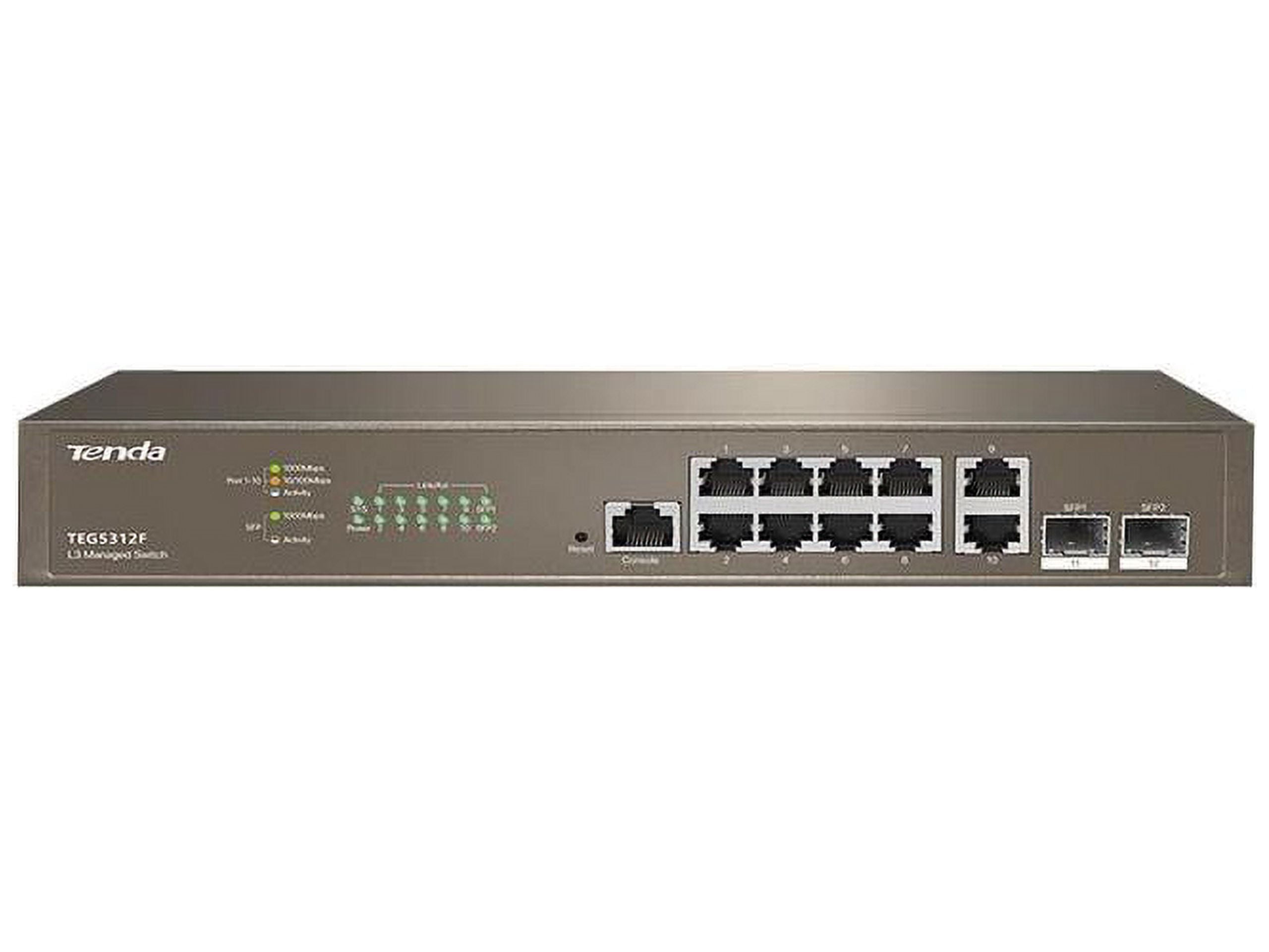 Tenda L3 Managed Switch - 10 Ports - Manageable - Gigabit Ethernet - 10 ...