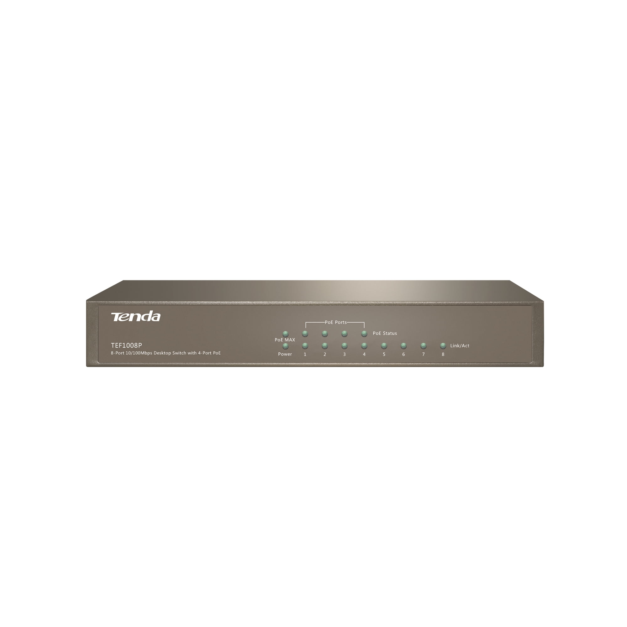 Tenda Network TEF1008P 8Port 10/100Mbps Desktop Switch with 4Port PoE ...