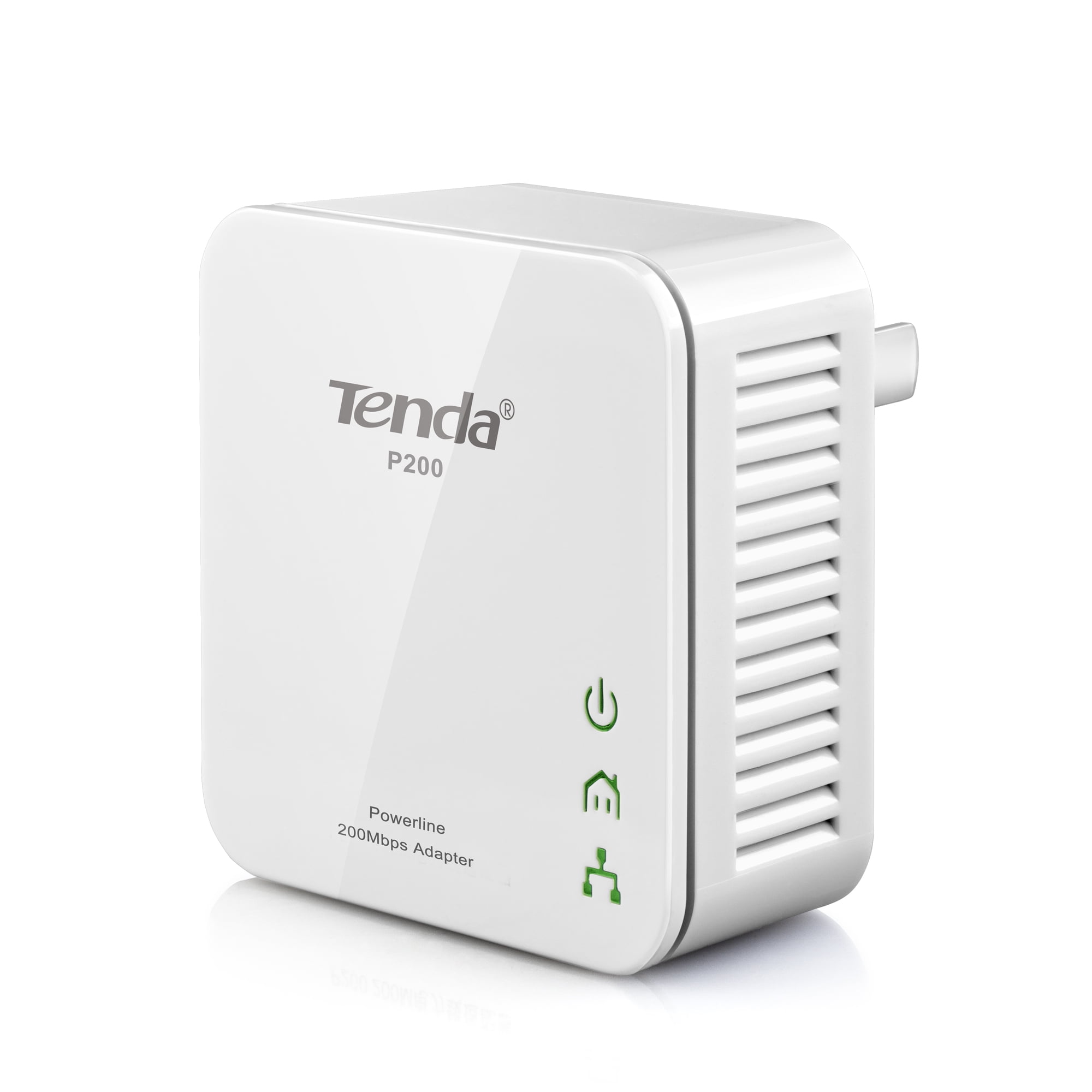 Tenda P200 Powerline Adapter - 2 - 1 x Network (RJ-45) - 200 Mbit/s ...
