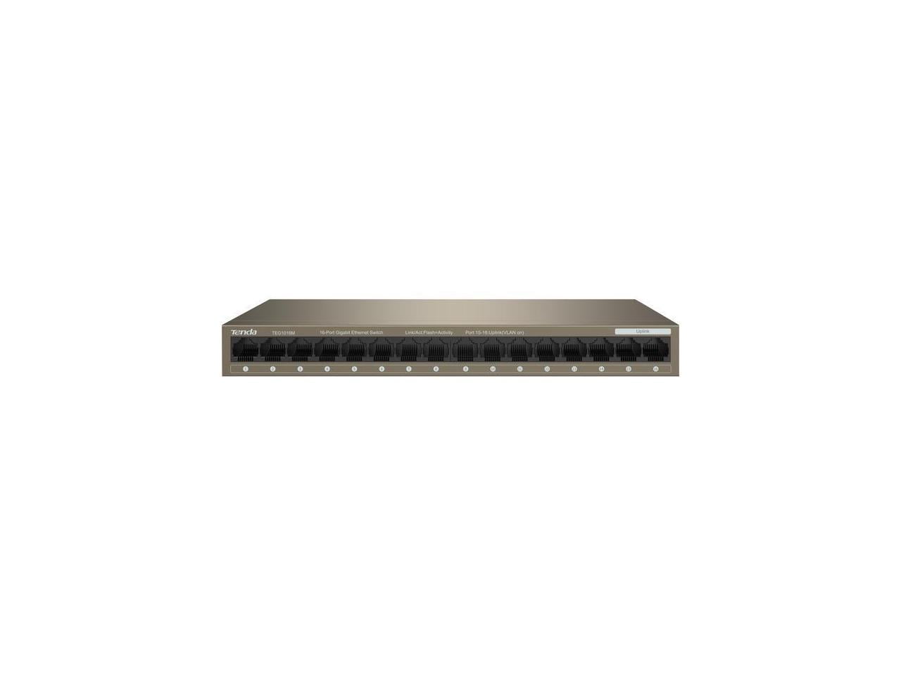 Tenda TEG1016M 16-Port Gigabit Ethernet Switch - 16 Ports - Gigabit ...