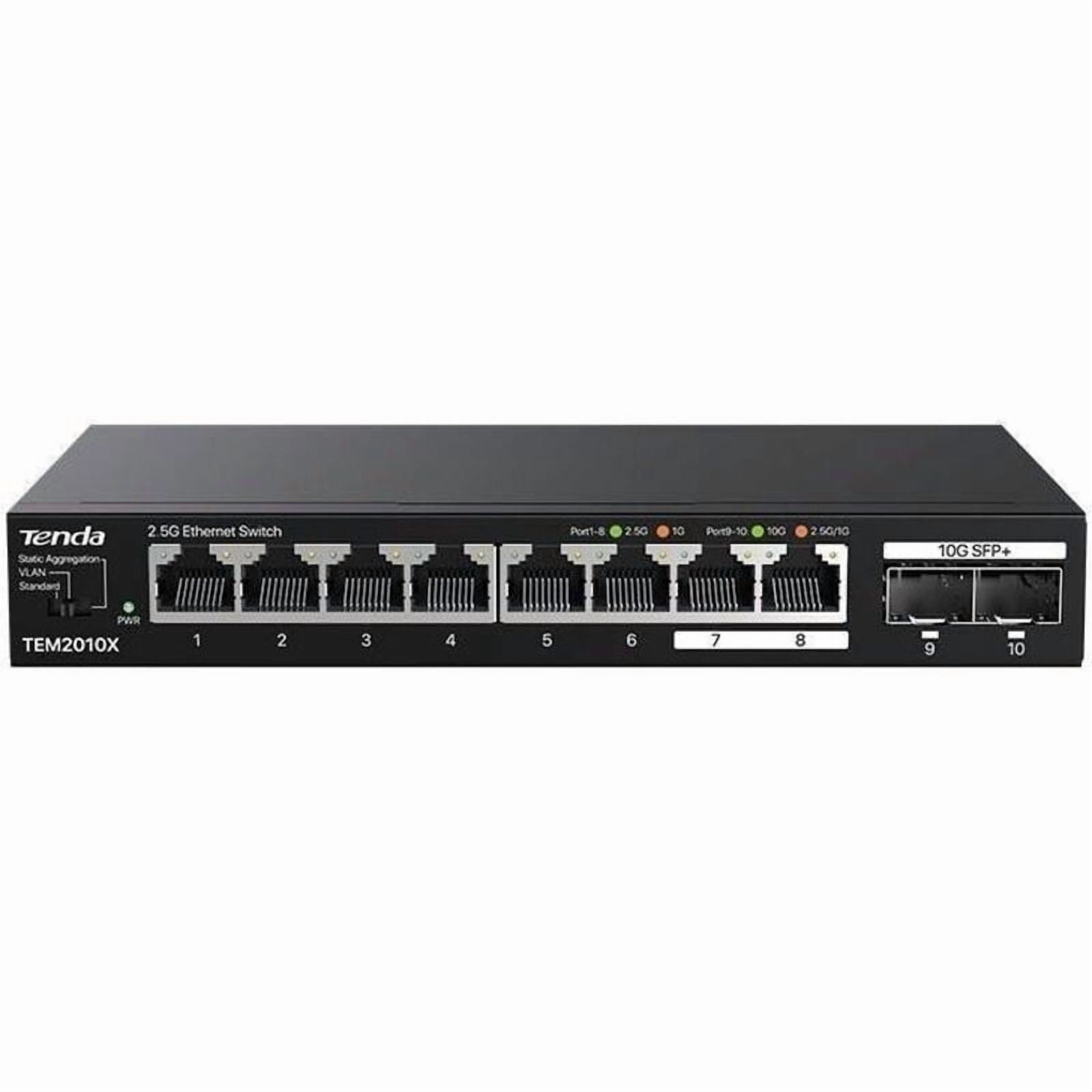 Tenda 8-Port 2.5G Ethernet Switch With 2*10G SFP + Slots (tem2010x ...