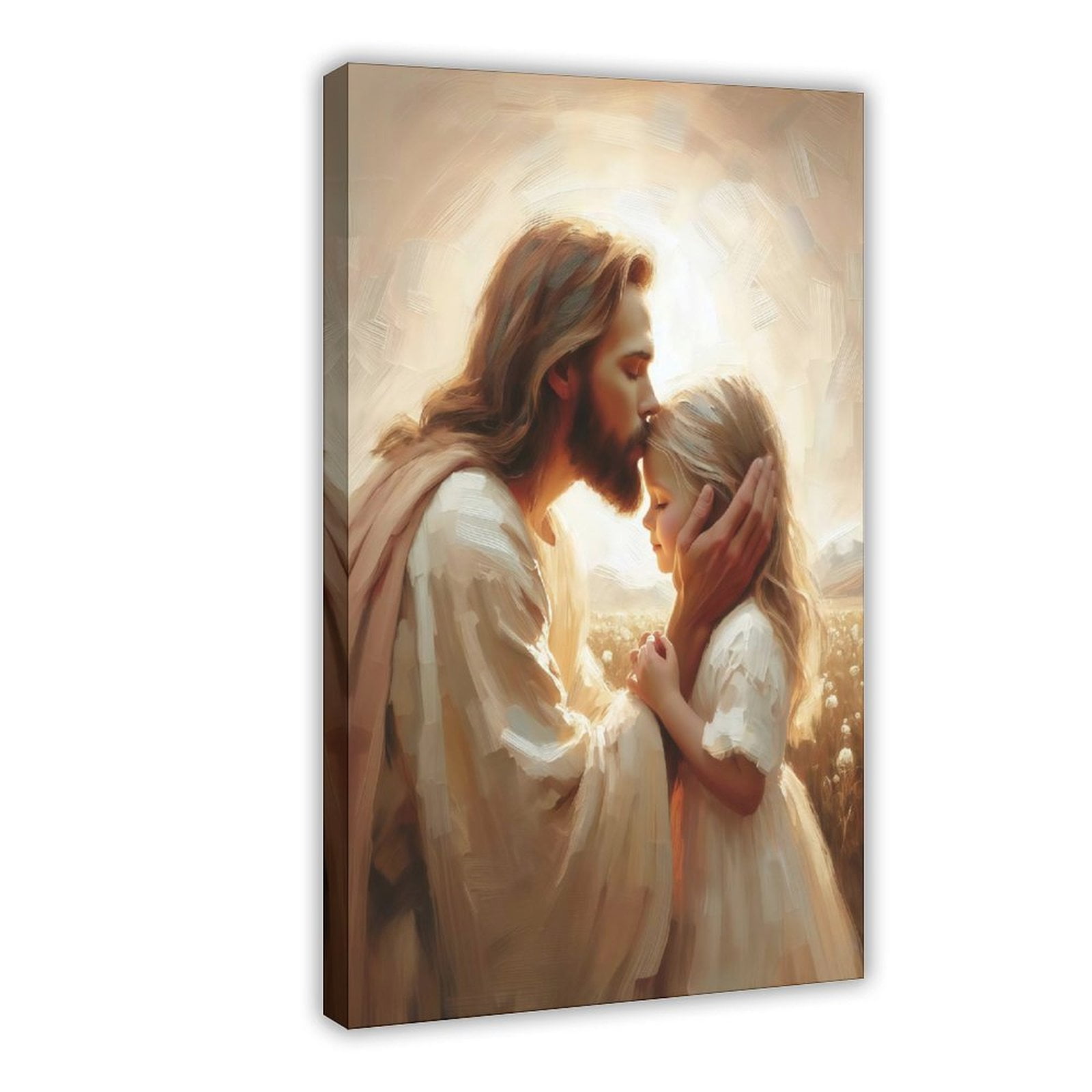 Tender Blessing, Christian Painting, Jesus And Girl Art, Picture of ...