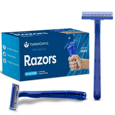 50 Pcs Men's Disposable Razors Bulk 3 Blade Men Razors for Head ...