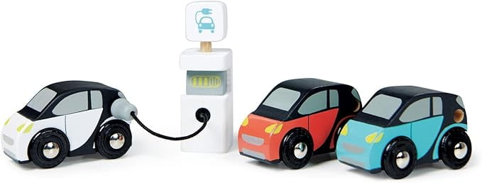 Tender Leaf Toys - Smart Car Set - 3 Pretend Electric Wooden Smart Cars ...
