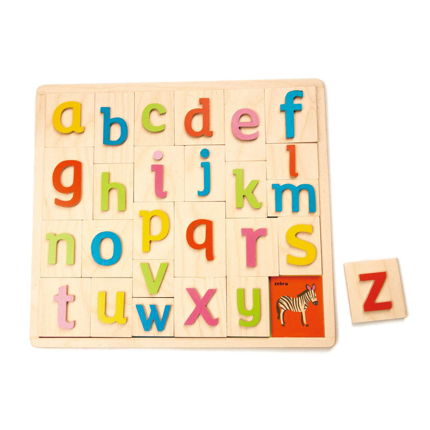 Tender Leaf Toys Wooden Alphabet Pictures - Colorful Animals Display ...