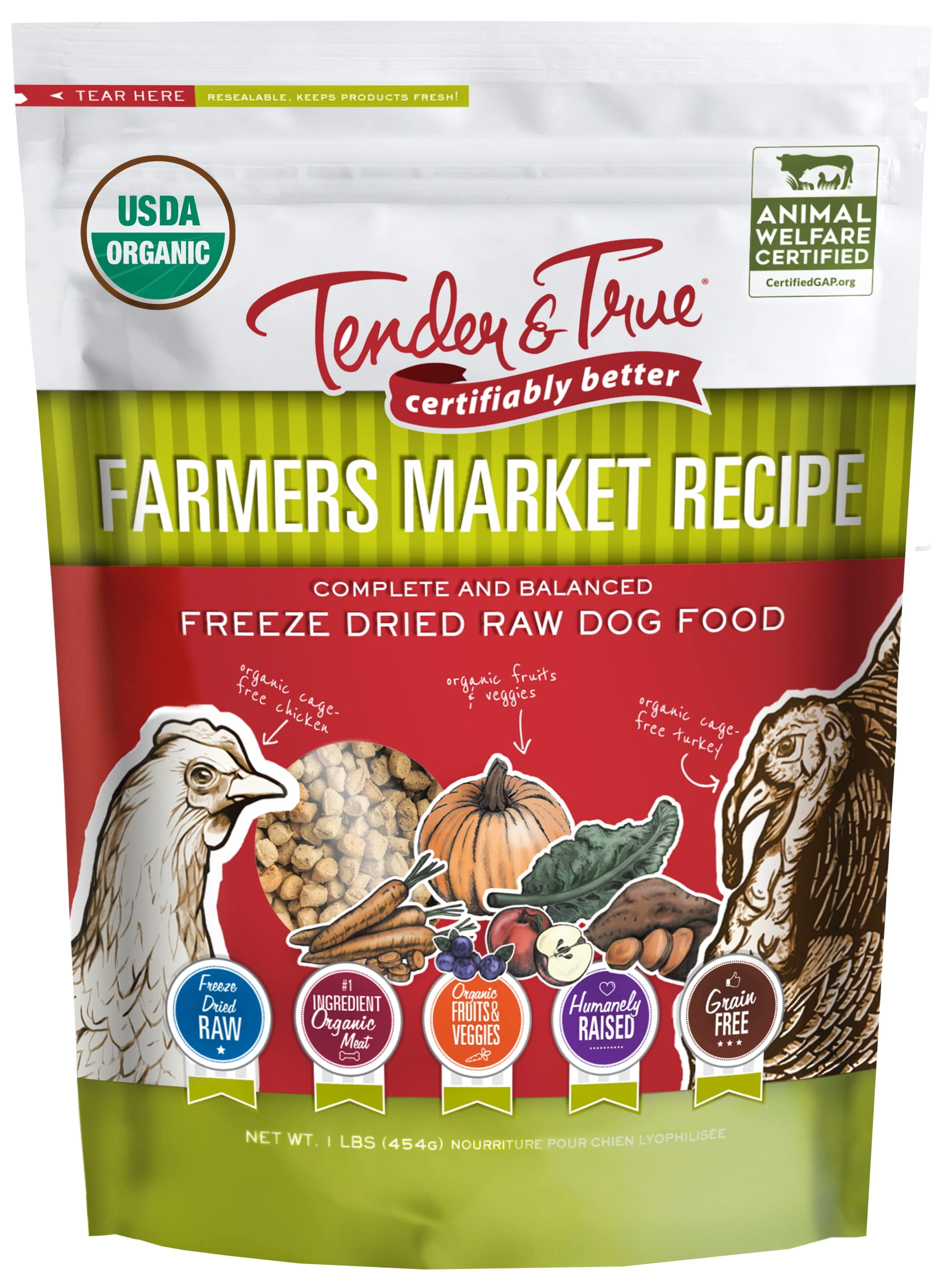 Tender & True Pet STF9 Nutrition Farmers Market Recipe Freeze Dry Raw ...