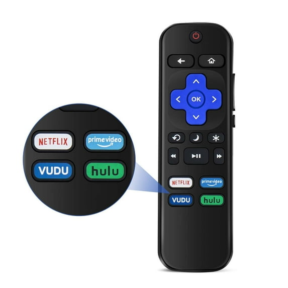 Replacement Remote Control for Roku TV, Compatible for TCL Roku/Element ...
