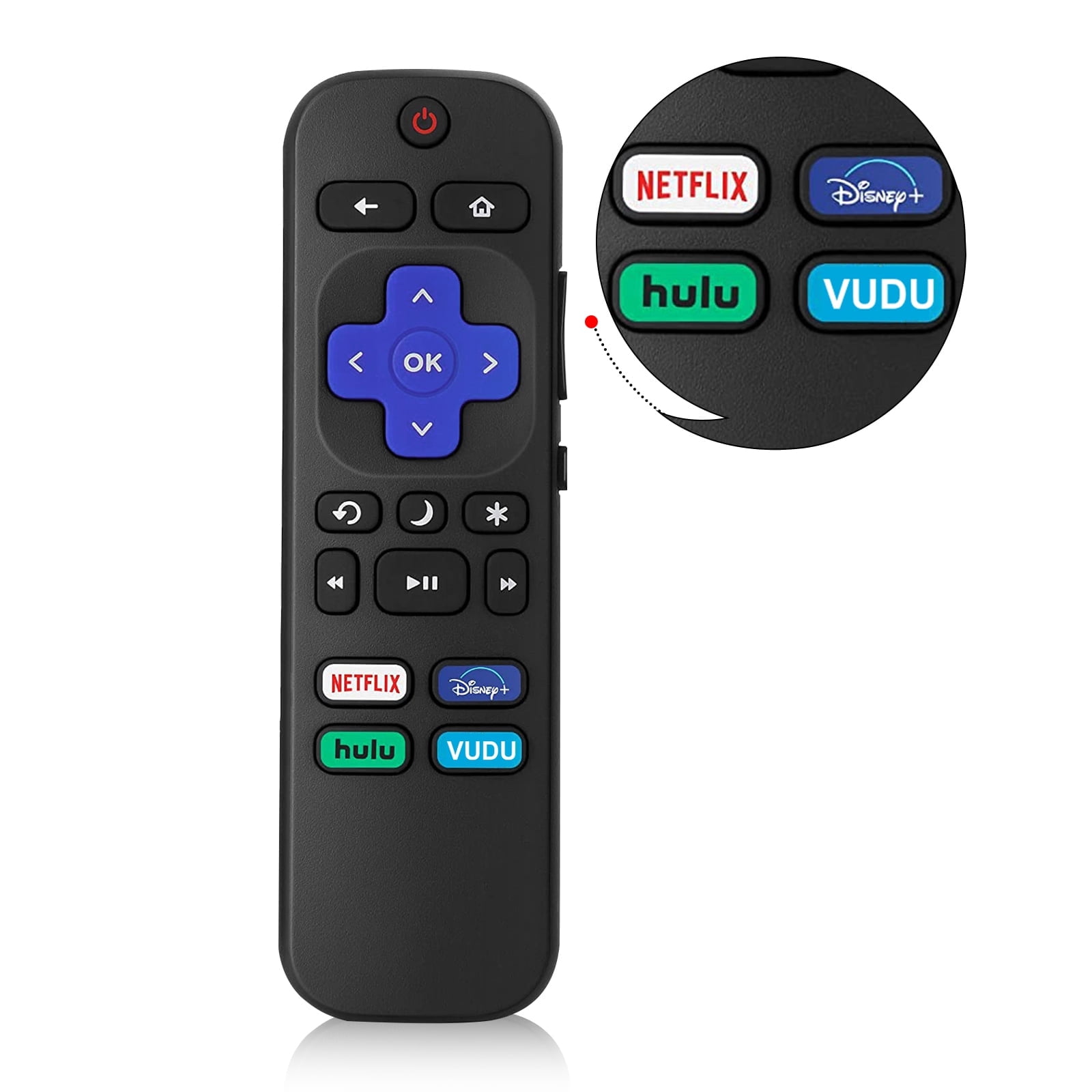 Replacement Remote Control Compatible for Roku TV, Compatible for ...