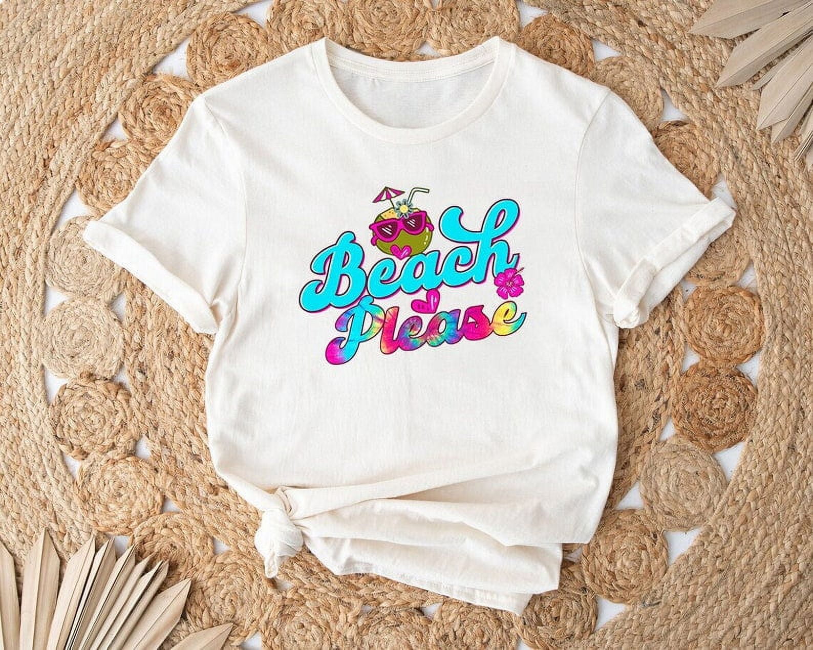 TendyTee Beach Please Shirt, Women's Summer Shirt, Funny Beach Shirt ...