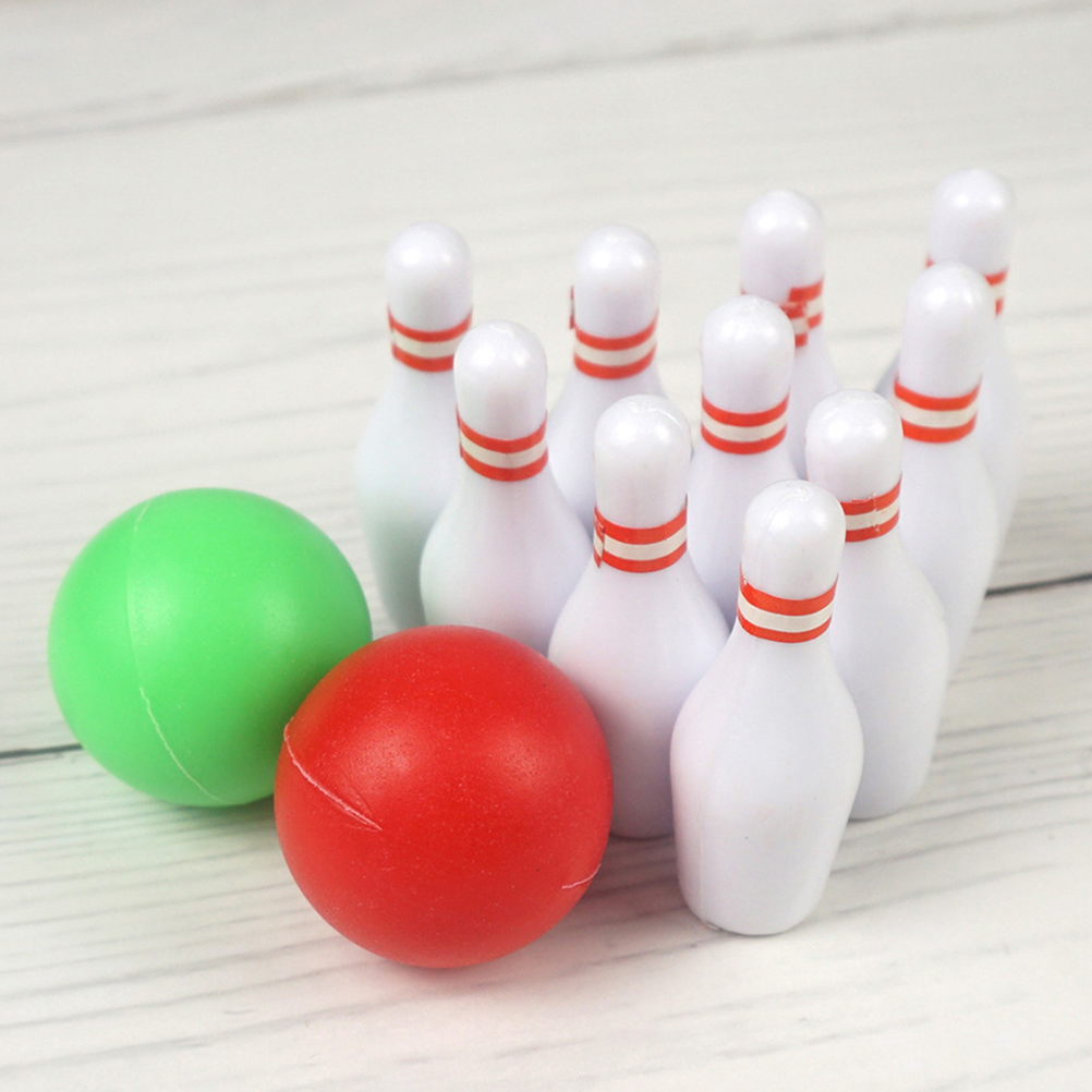 UPKOCH Cylindrical Pins Mini Bowling Set Plastic 1 Set - Walmart.com
