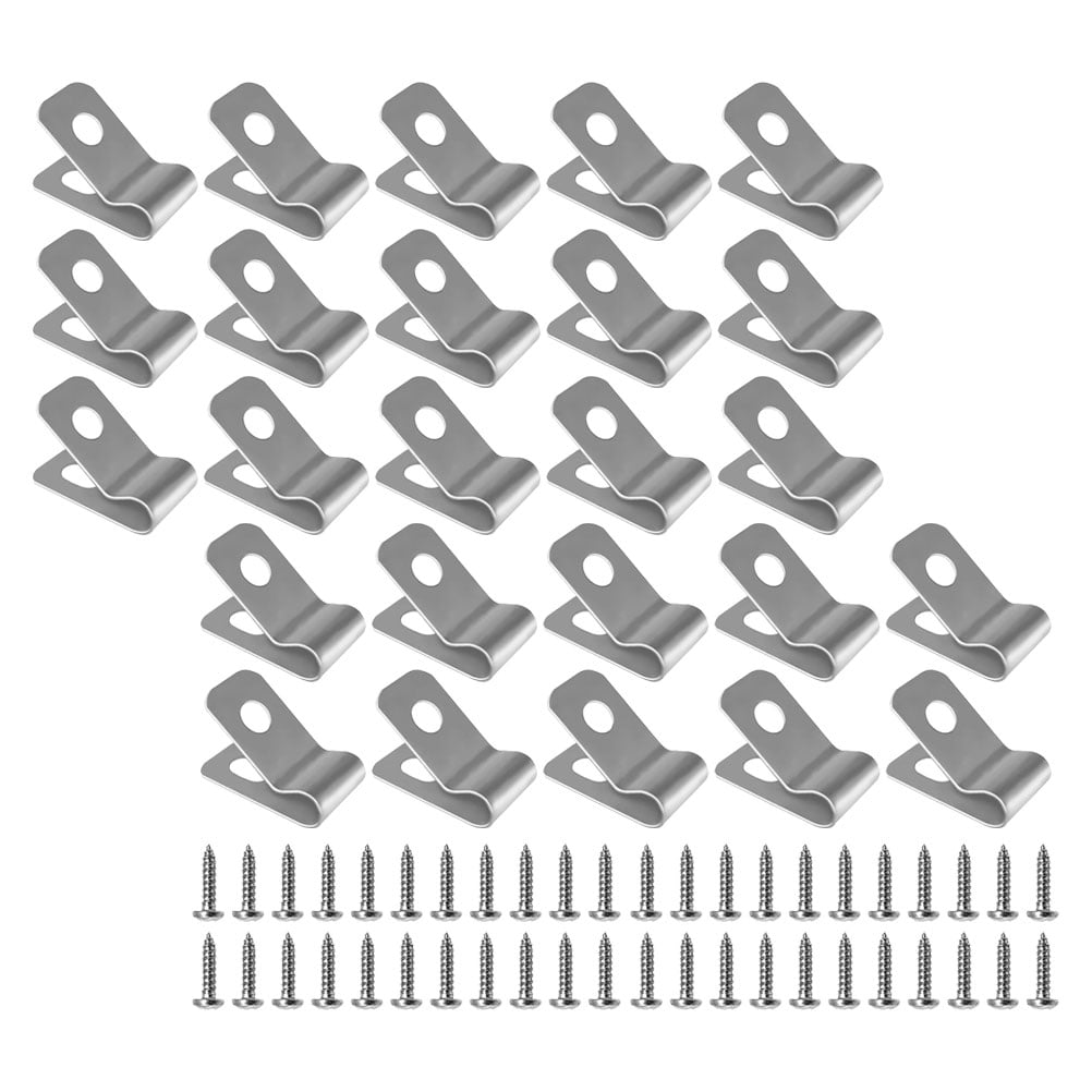 UPKOCH 100 Sets of Heavy Duty Wire Fence Clamps Fencing Mounting Clips ...