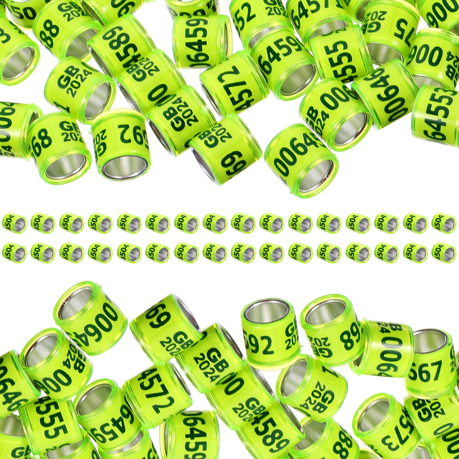 UPKOCH 100pcs Pigeon Leg Rings Racing Pigeon Bird Leg Bands Pigeons ...