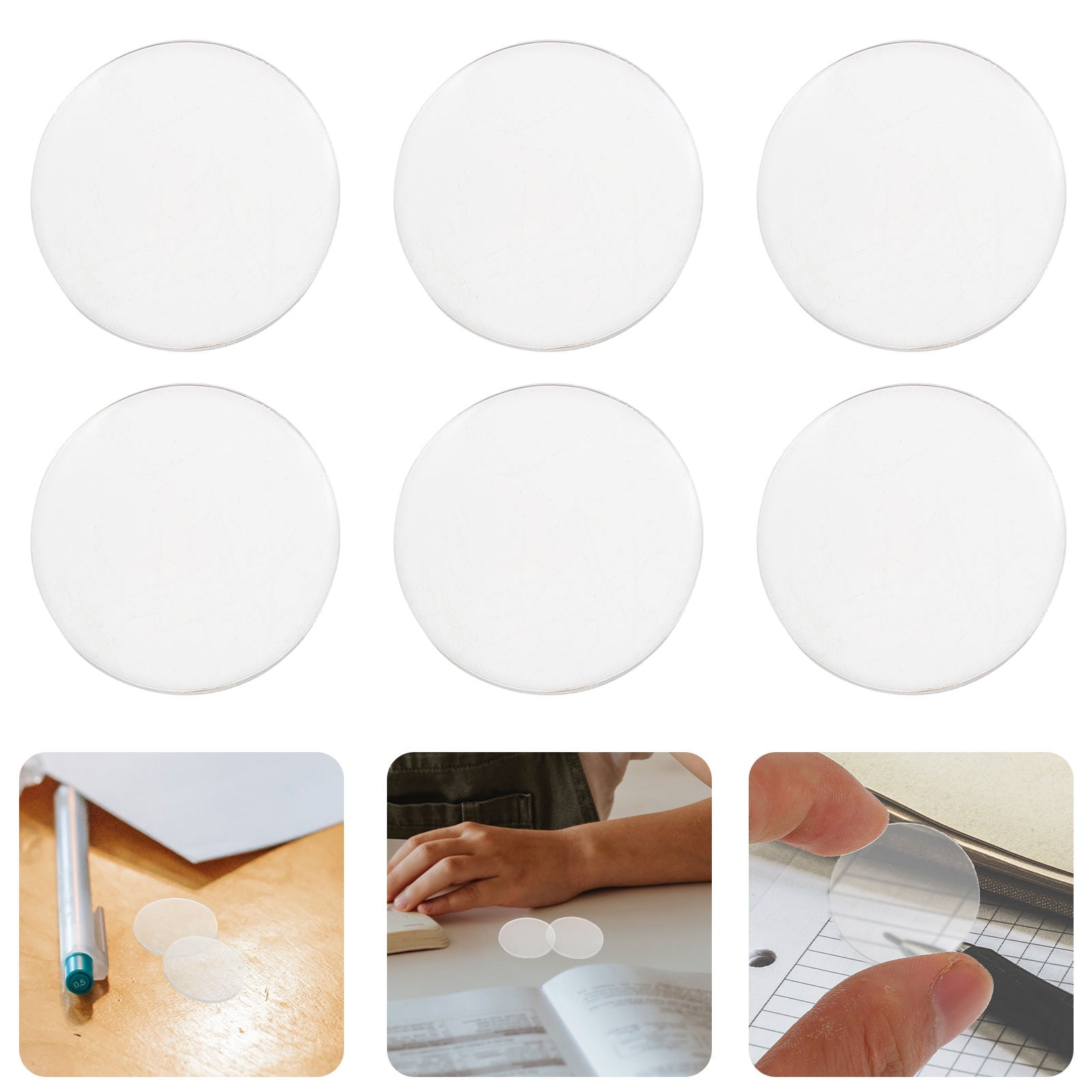 UPKOCH 12pcs Transparent Acrylic Convex Optical Lens Set for Lab Use ...