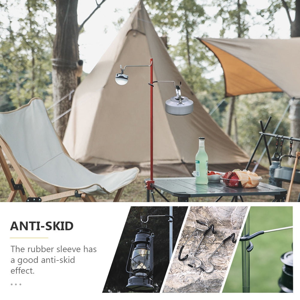 UPKOCH Pole Attachment Hook Camping Light Hooks Black Rubber 2Pcs ...