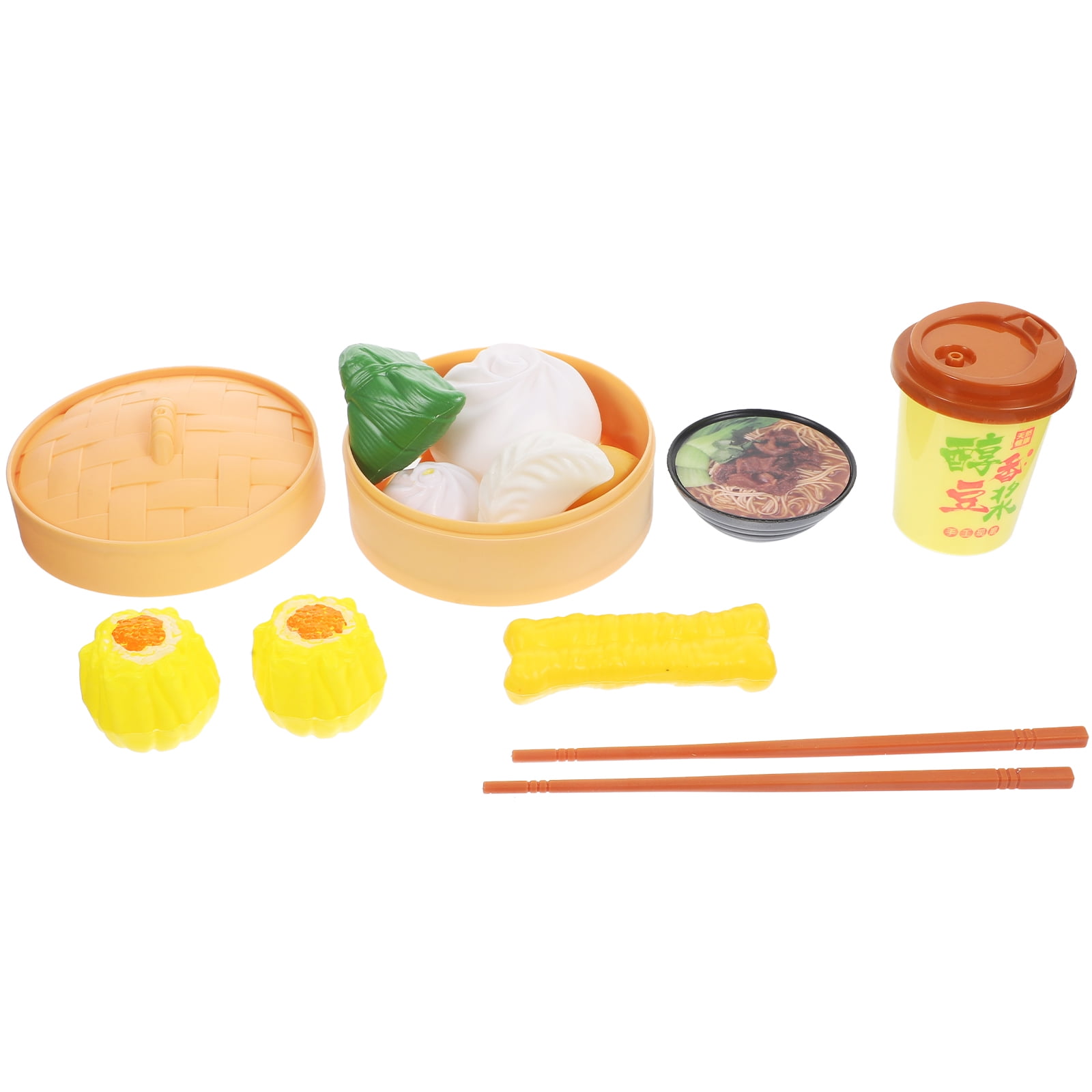 UPKOCH 2 Set of 26 Pcs Kid Fake Food Toys Fake Steamed Buns Steamer ...