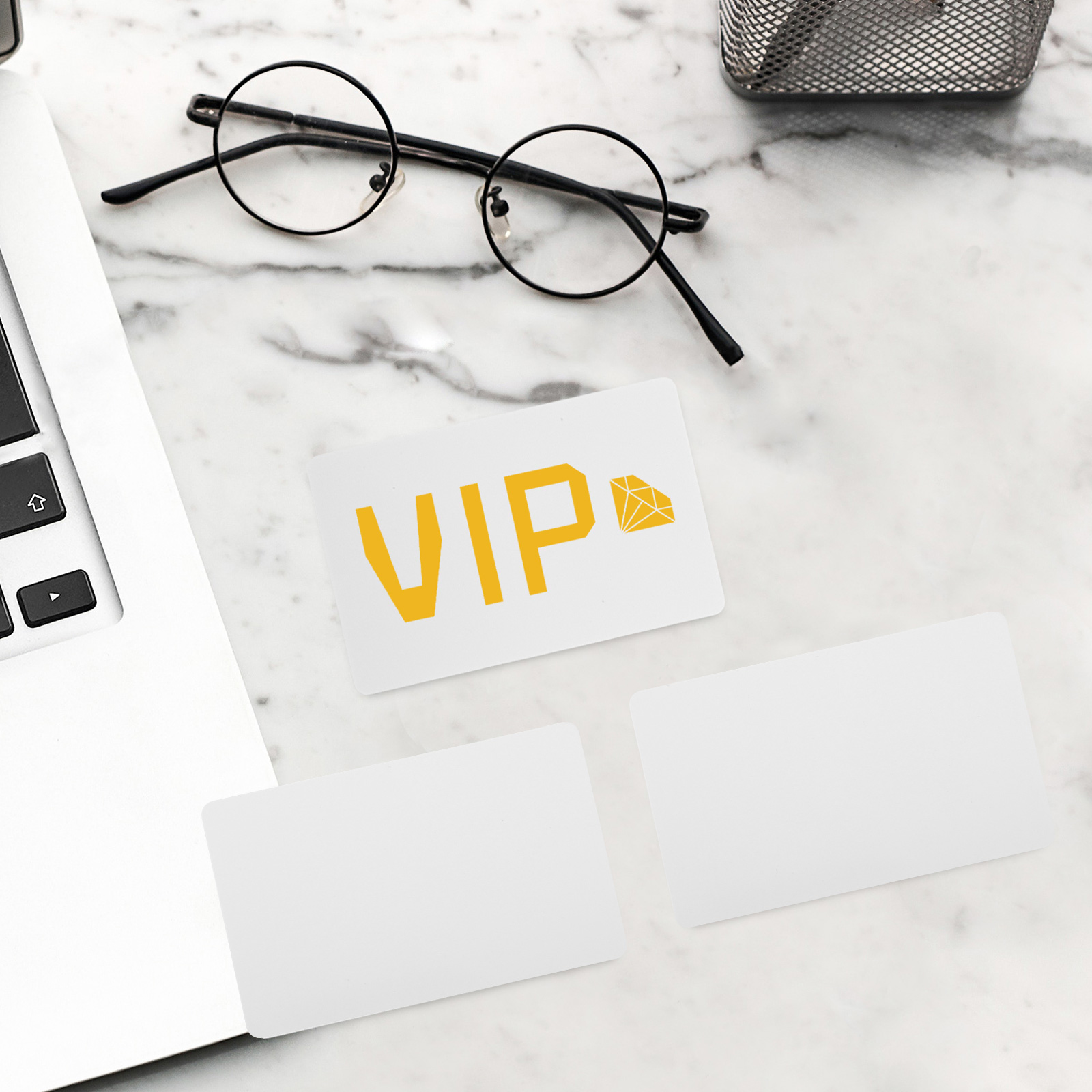 UPKOCH 20 Pcs White Pvc Cards Blank Credit Card Double-Sided Printable ...