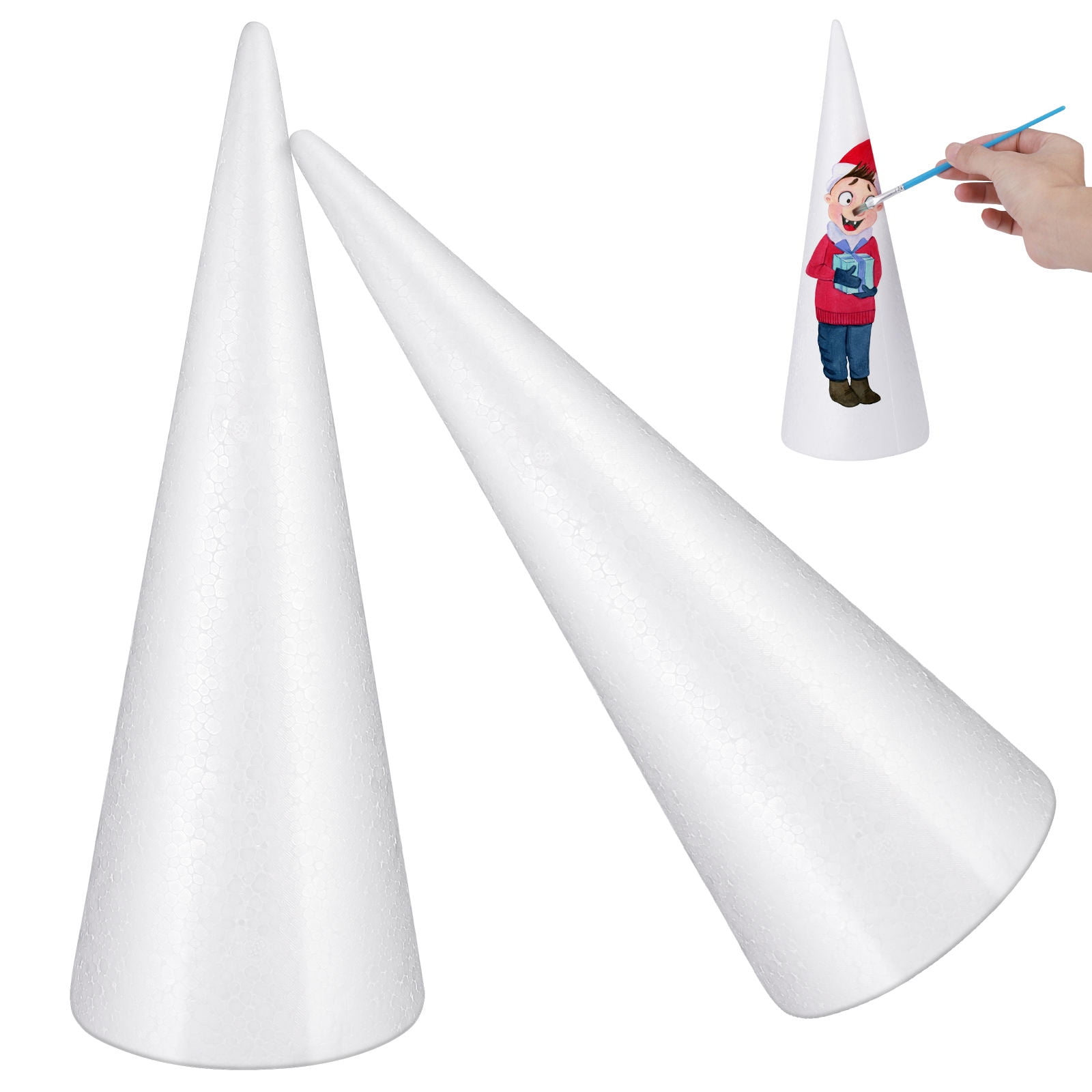 UPKOCH 2PCS Cone Craft Children Kids DIY White Party Supply Cone DIY ...