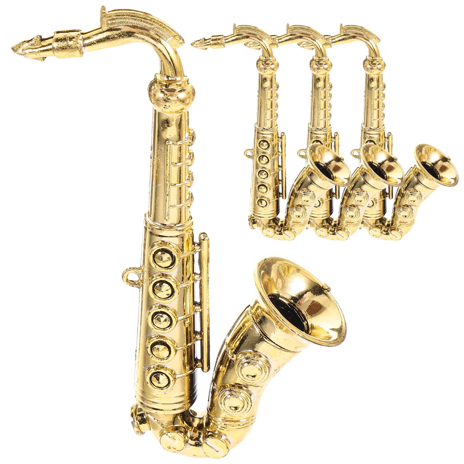 UPKOCH 4 Pcs Musical Instruments Mini Saxophone Keychain Big Mold ...
