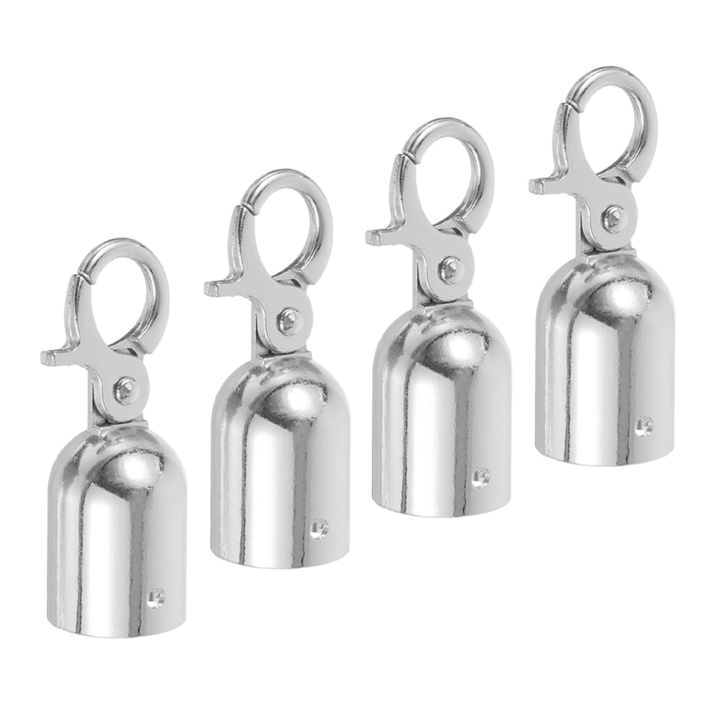 UPKOCH 4 Pcs Rope End Stop Door Hooks Washing Line Hanger Lock Silver ...