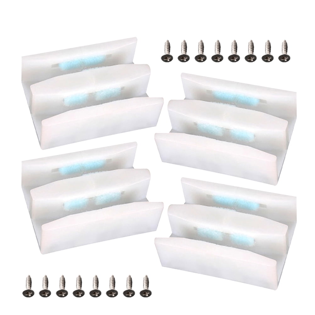 UPKOCH 4 Set of Glass Sliding Door Guides Glass Door Slider Portable ...