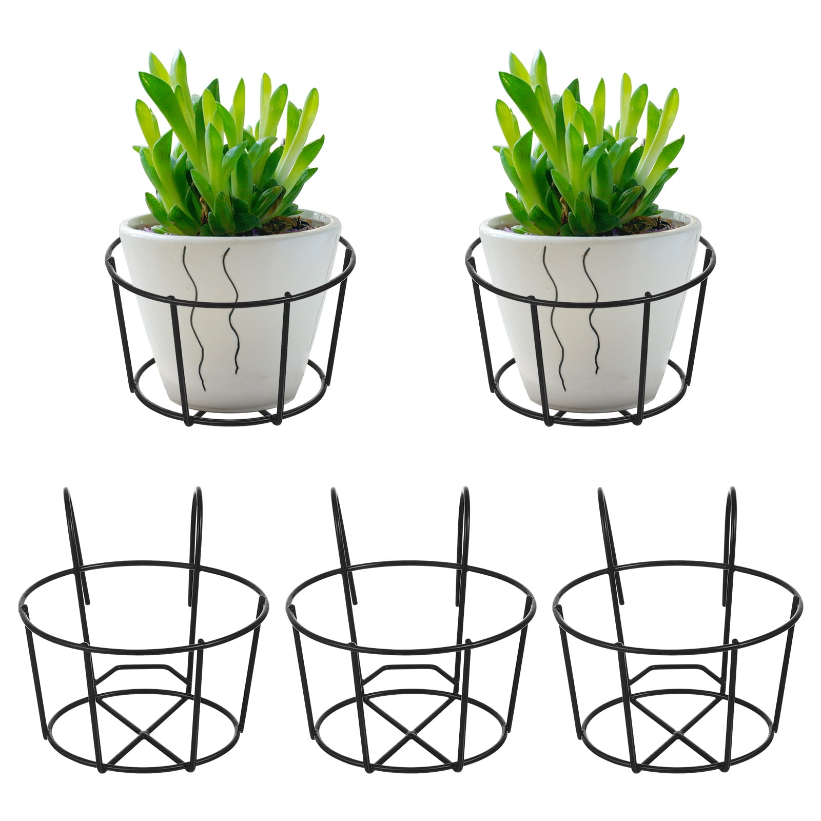 UPKOCH 5 Pcs Hanging Flower Stand Flower Pot Organizer Troughs Hanging ...