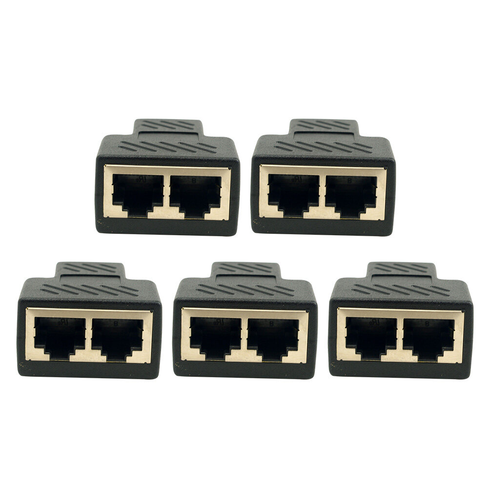 UPKOCH 5Pcs Practical RJ45 Splitter Connectors Useful 1 to 2 Ethernet ...