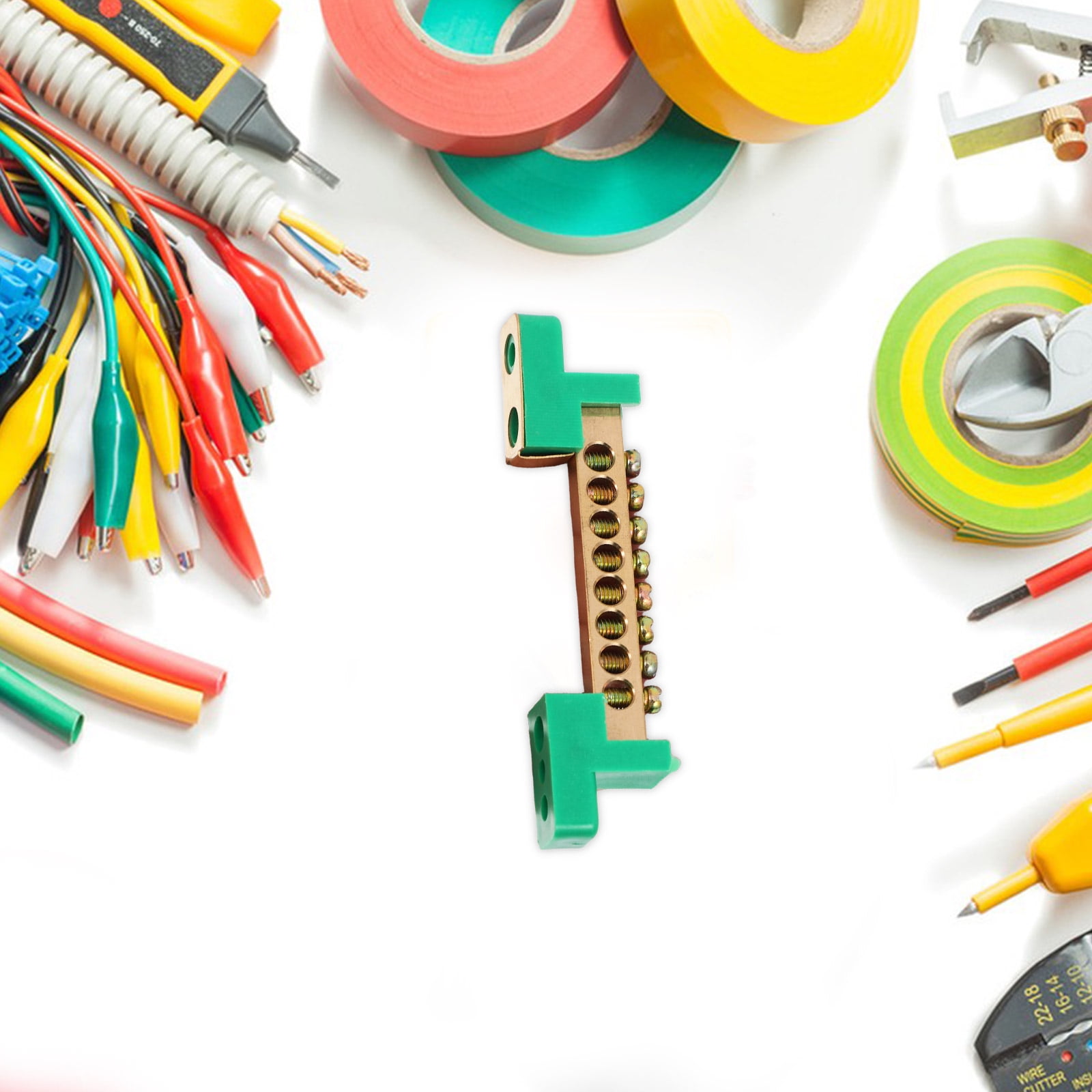 UPKOCH 5pcs Terminal Ground Bar Screw Block Barrier Brass 8 Positions ...