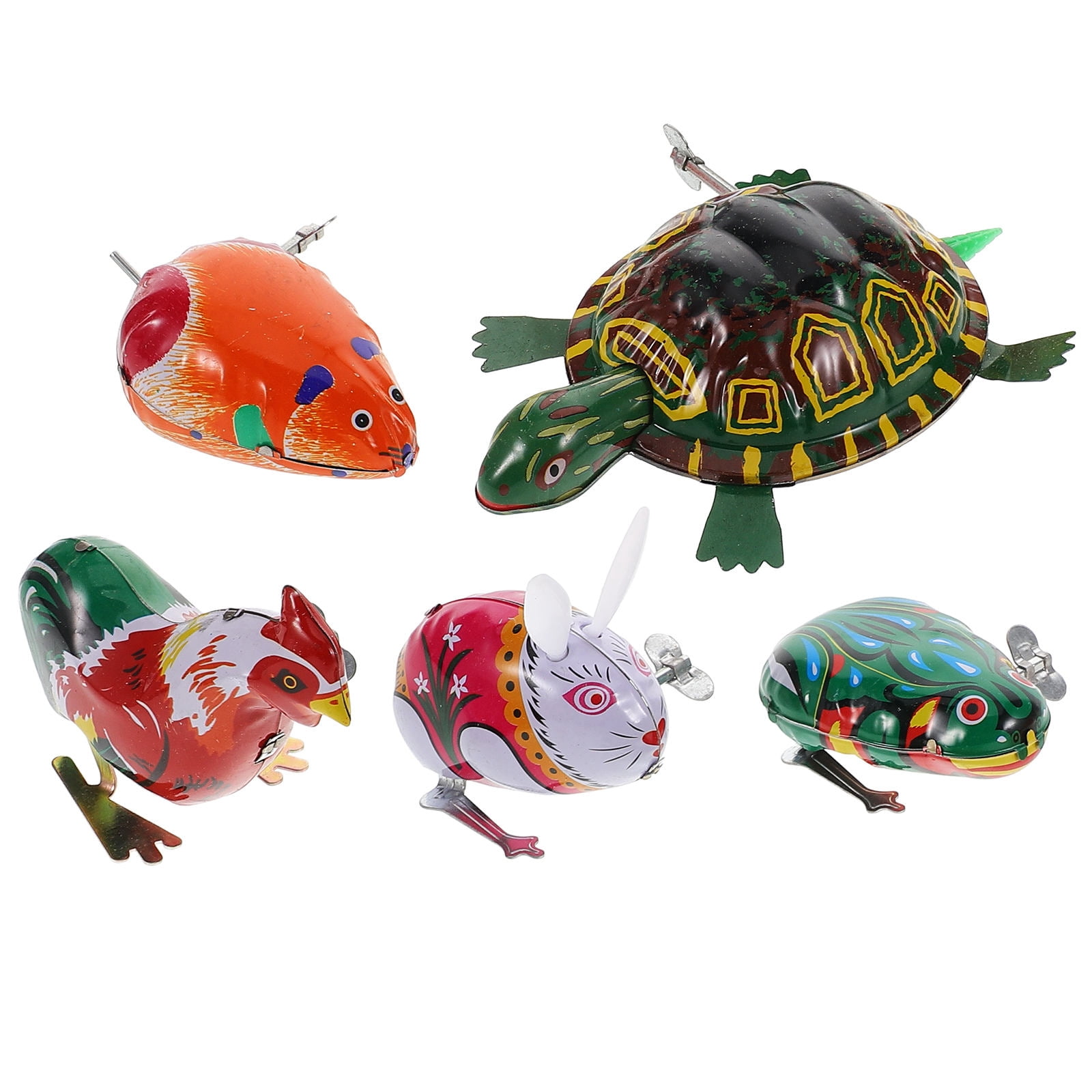 UPKOCH Assorted Color Wind Up Toys for Kids Playing Clockwork Design No ...