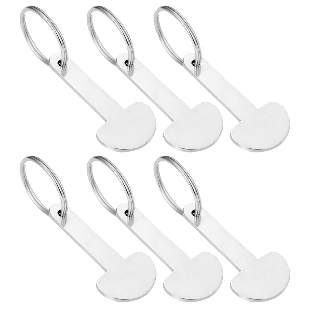 UPKOCH 6 Pcs Bag with Wheels Cart Token Portable Tokens Supermarket ...