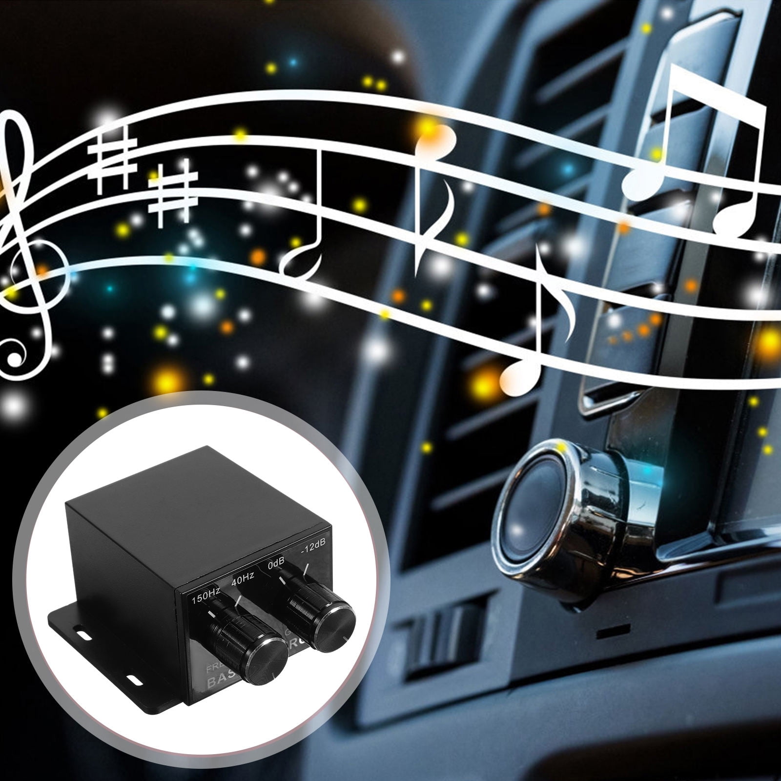 Tendycoco Car Amplifier Adjustable Knob Car Amplifier Audio Bass Knob ...