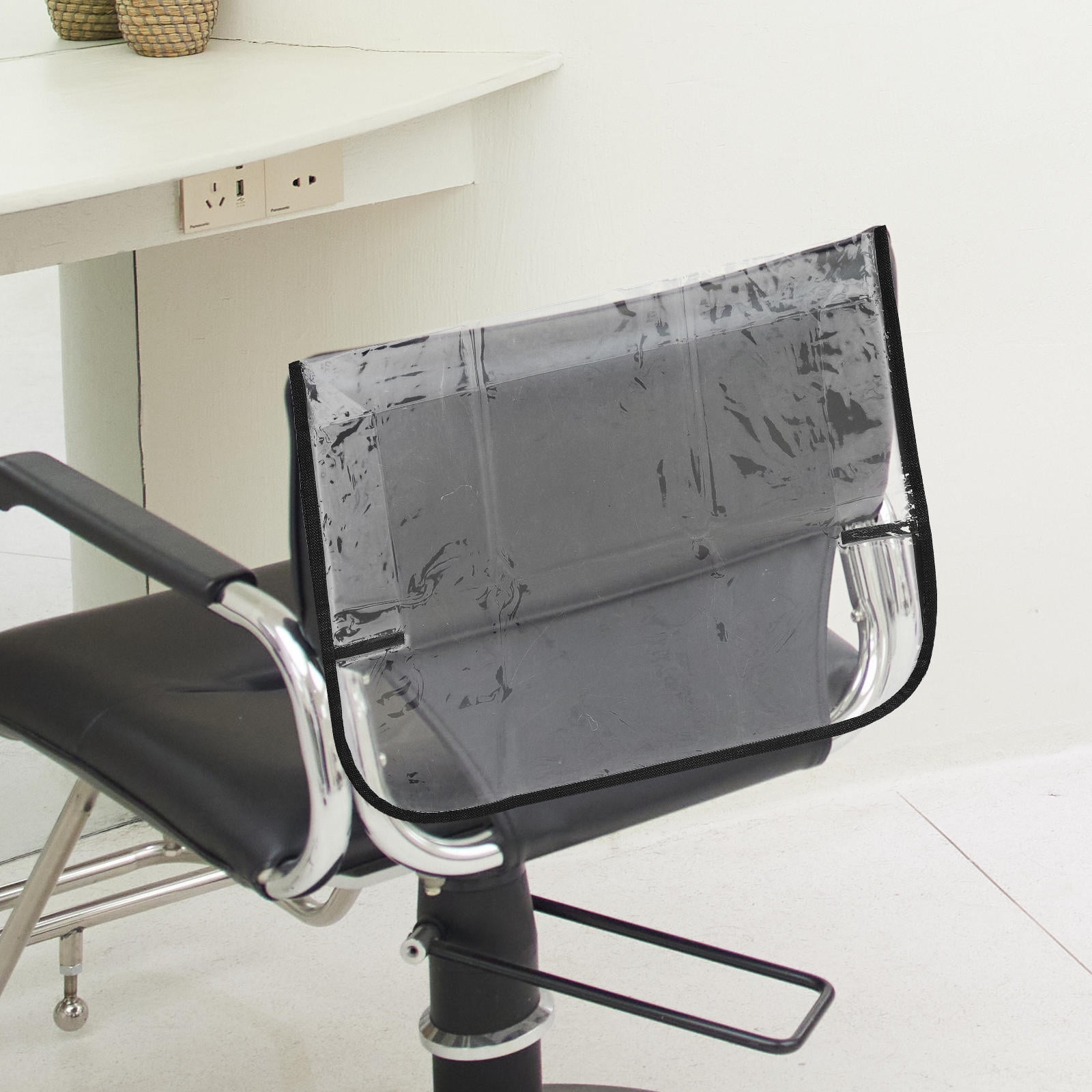 UPKOCH Clear Plastic Salon Chair Cover Transparent Back Chair Protector ...