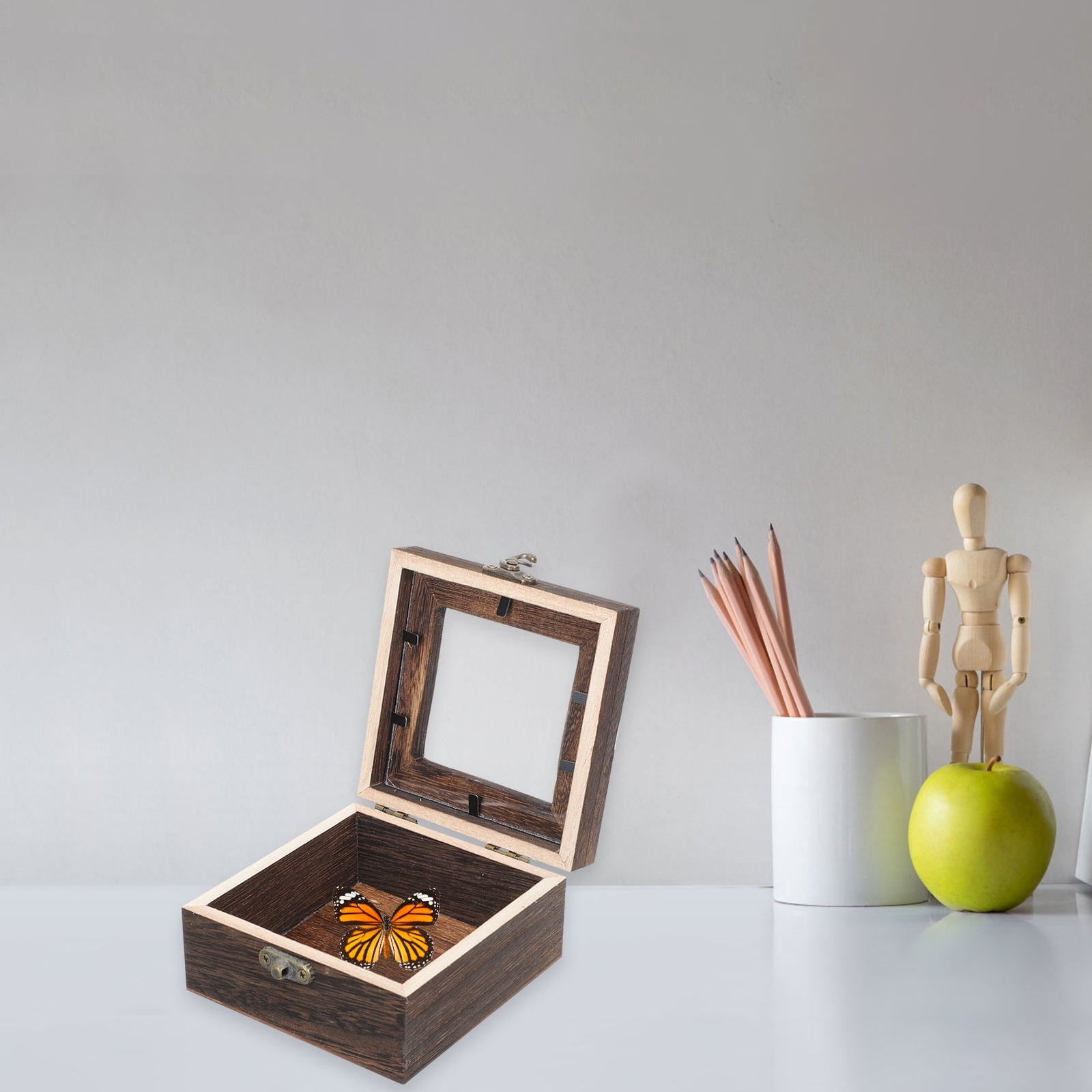 UPKOCH Shadow Box Frame Flowers 1Set 3.9X3.9X2In Acrylic Wood - Walmart.com