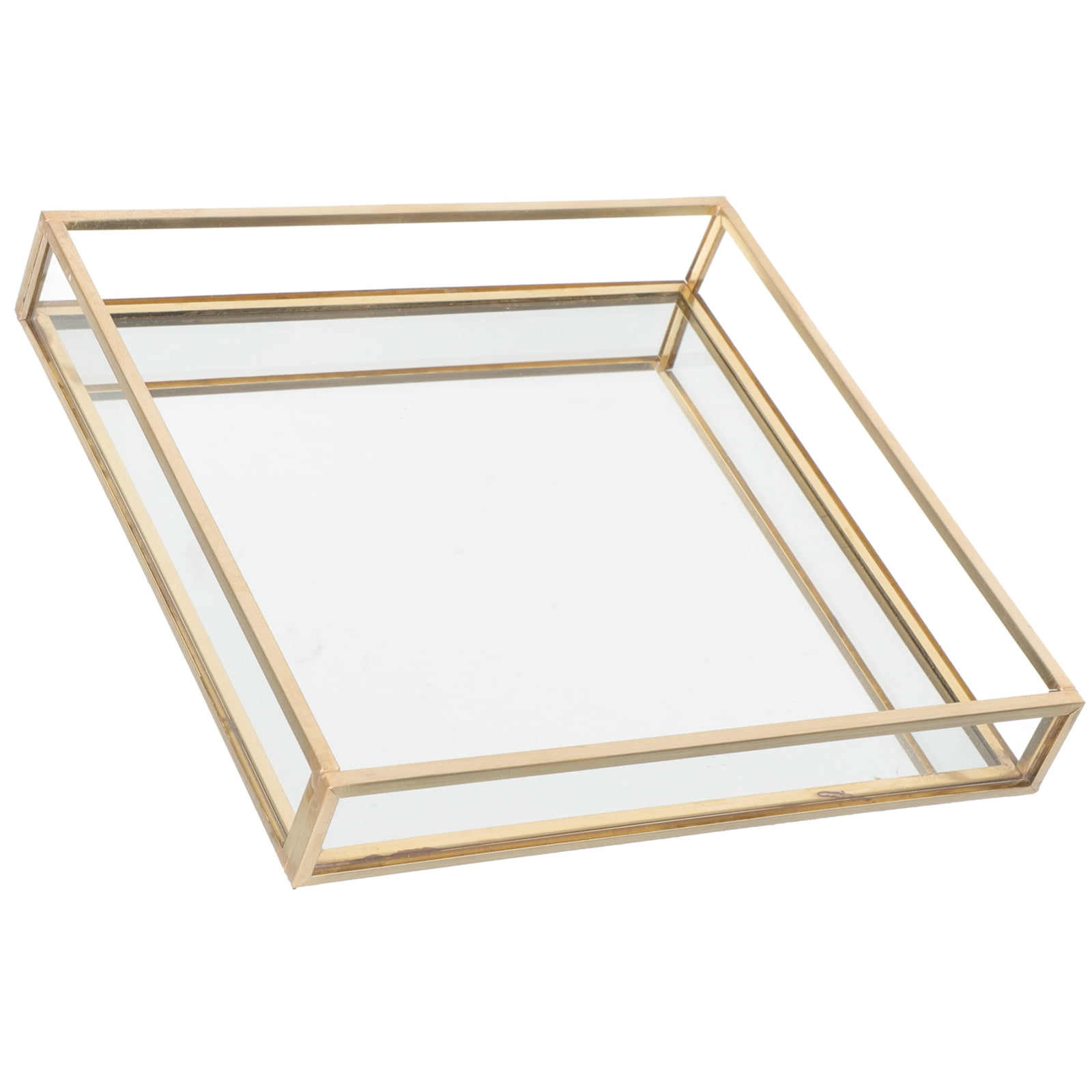 UPKOCH Golden Glass Vanity Tray for Storage and Decoration Jewelry ...