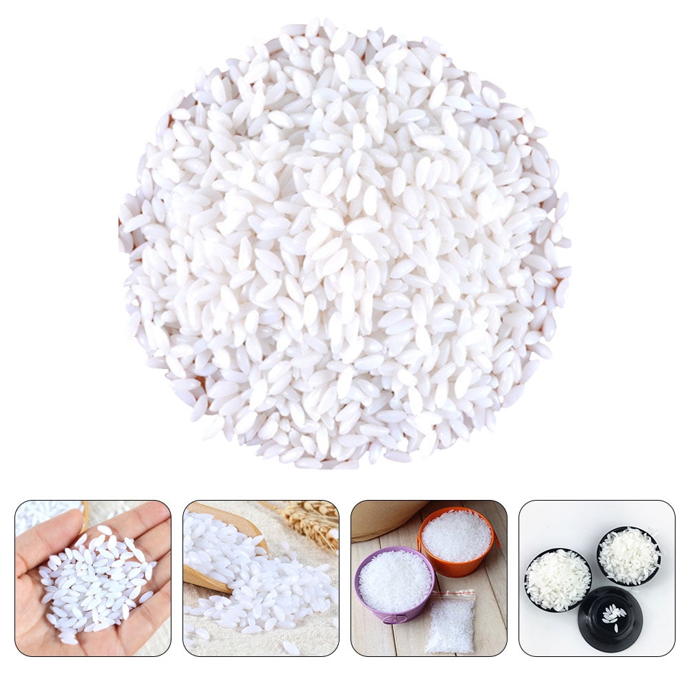 UPKOCH Rice Prop Artificial Rice Model White Plastic 1 Bag 0.27x0.08in ...