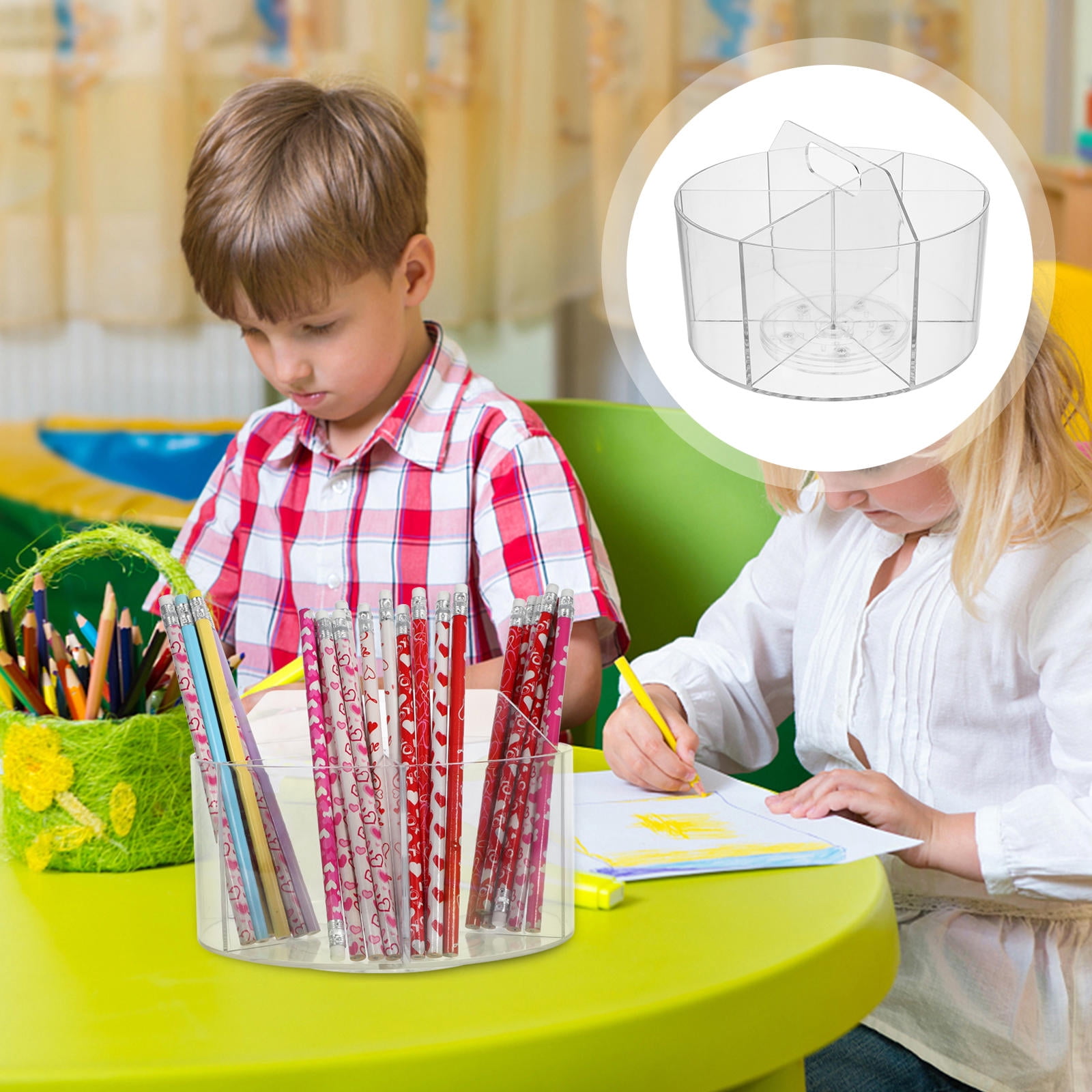UPKOCH Pencil Stationary Organiser Rotating Holder Office - Walmart.com