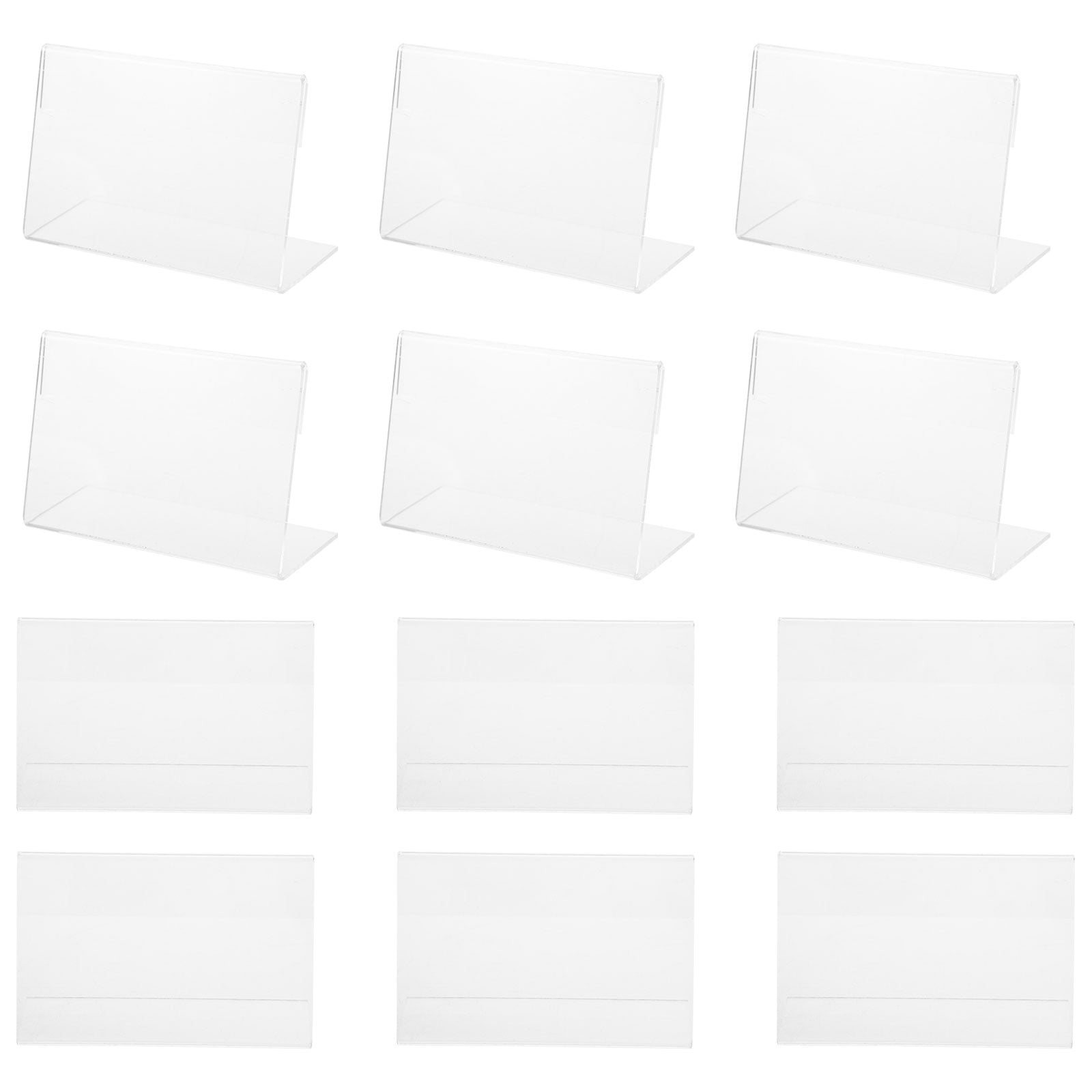 UPKOCH Price Tag Stands Transparent Display Holder Label Signage 9.00X6 ...