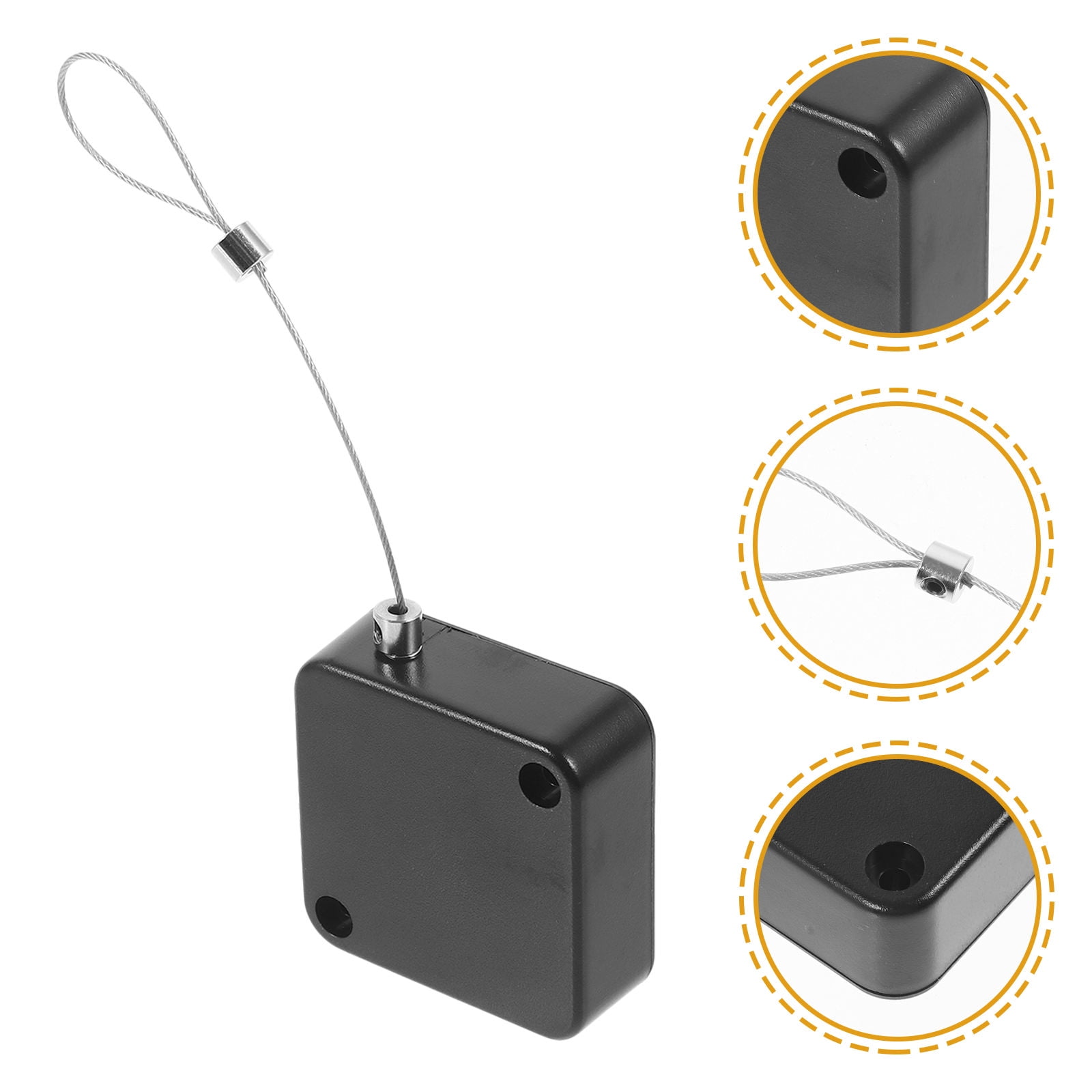 UPKOCH Retractable Clasp Anti-theft Pull Box 13.00X4.30X1.90CM Black ...