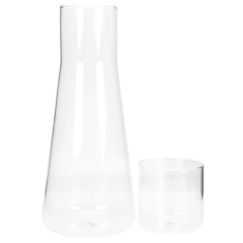 Tendycoco Small Water Pitcher with Lid Bottles Glass Cup Bedside Carafe ...