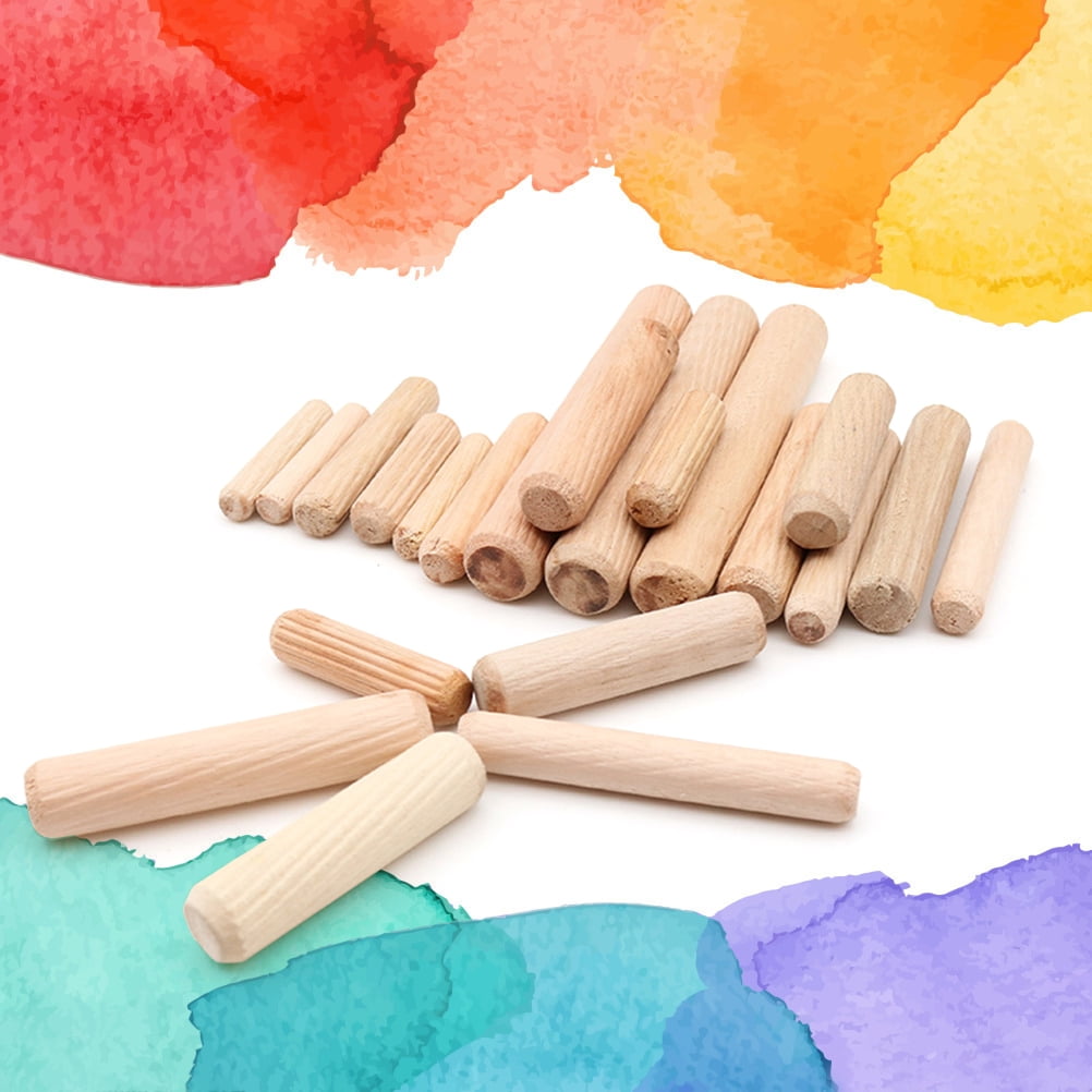 UPKOCH Round Wood Dowel Rods Handyman Construction of Wood Joints ...